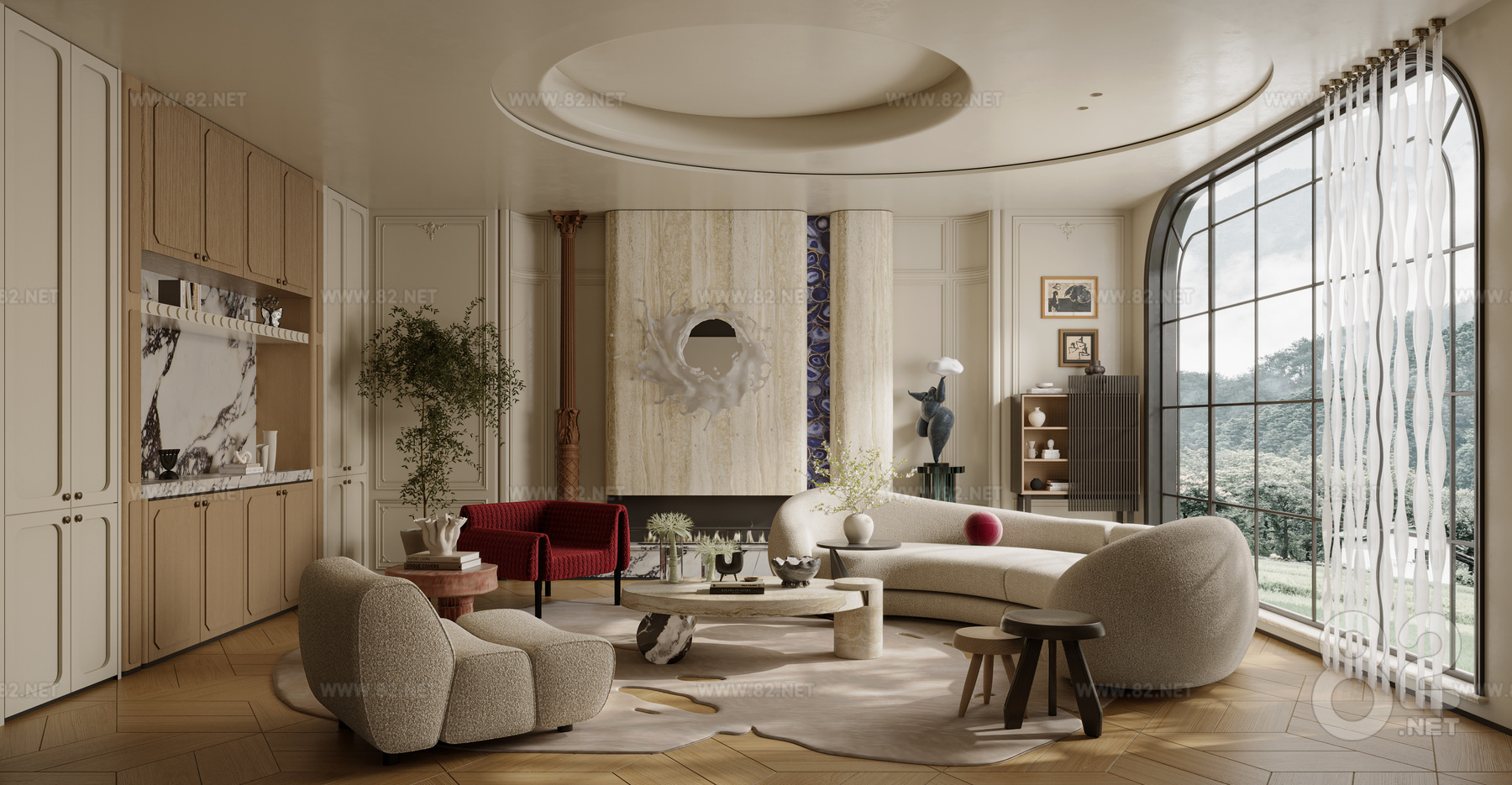 French Living Room download | SketchUp(.skp) - 82Models