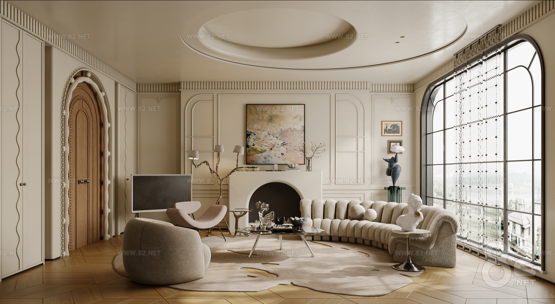 French Living Room download Sketchup Model | SketchUp(.skp) - 82Models