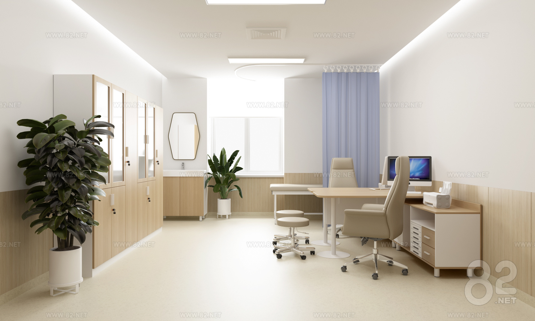 Modern Clinic Double Clinic Clinic Table Clinic Bed download | 3Ds Max ...