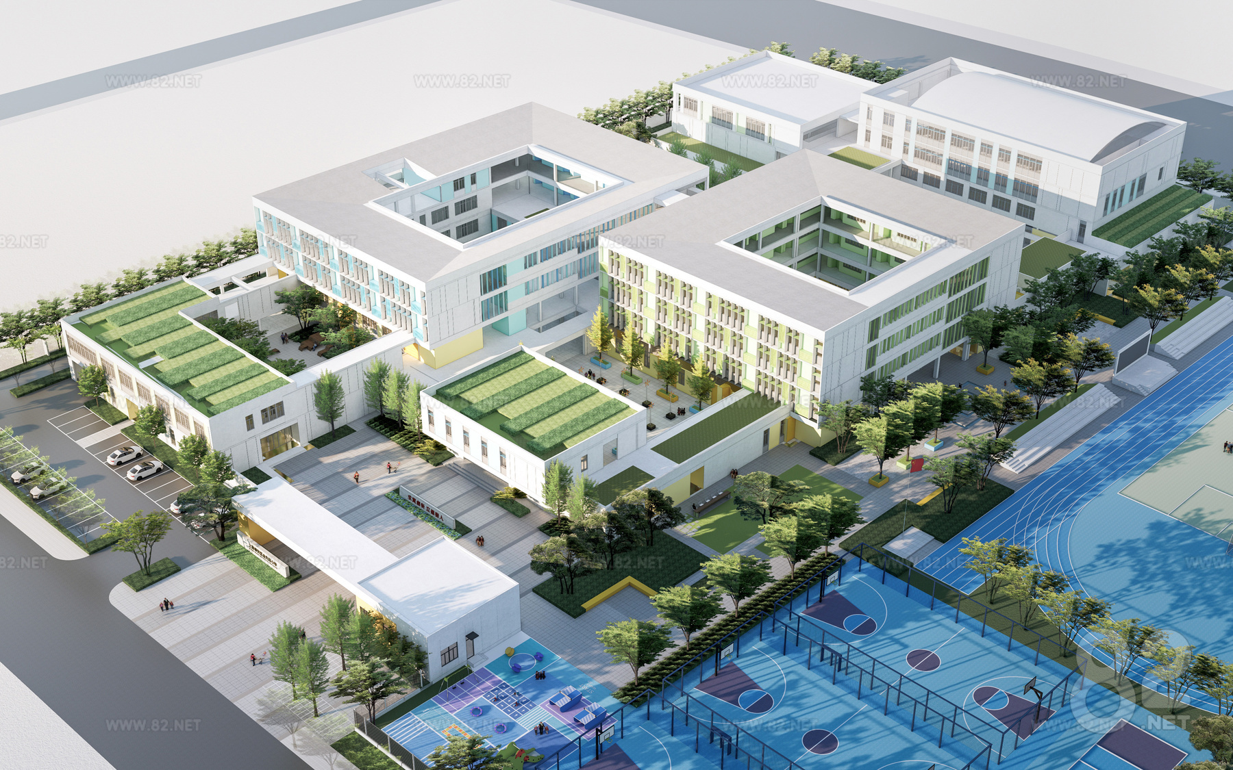 Modern School Building Teaching Building Building Primary and Middle ...