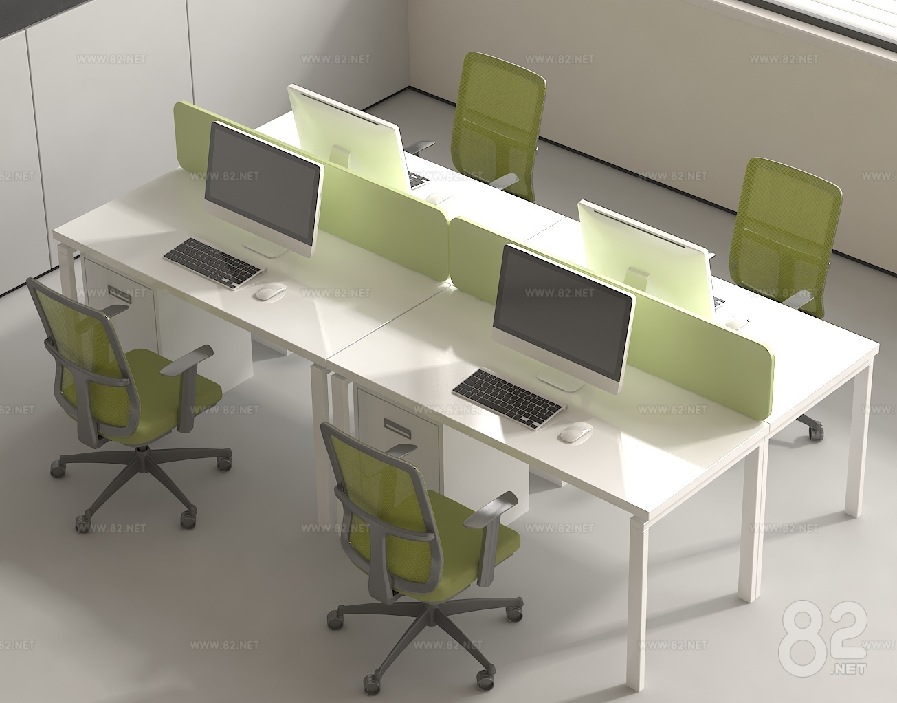 Open office furniture office partition download | 3Ds Max(.max) - 82Models