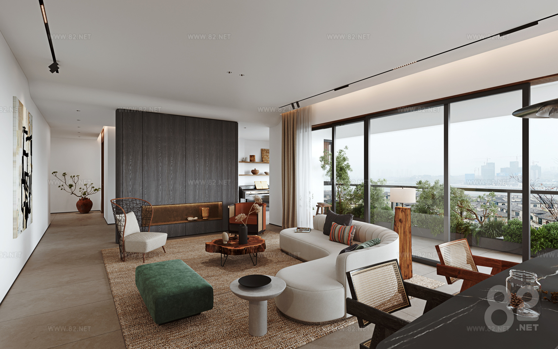 Middle Ancient Living Room Dining Room download | 3Ds Max(.max) - 82Models