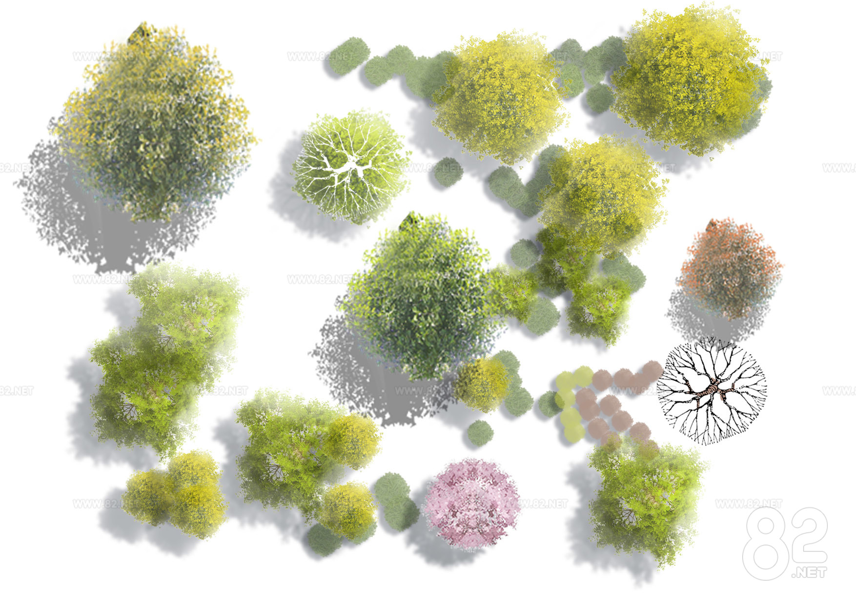 Pit-free landscape color plane real tree map psd download | 3Ds Max(.max) - 82Models
