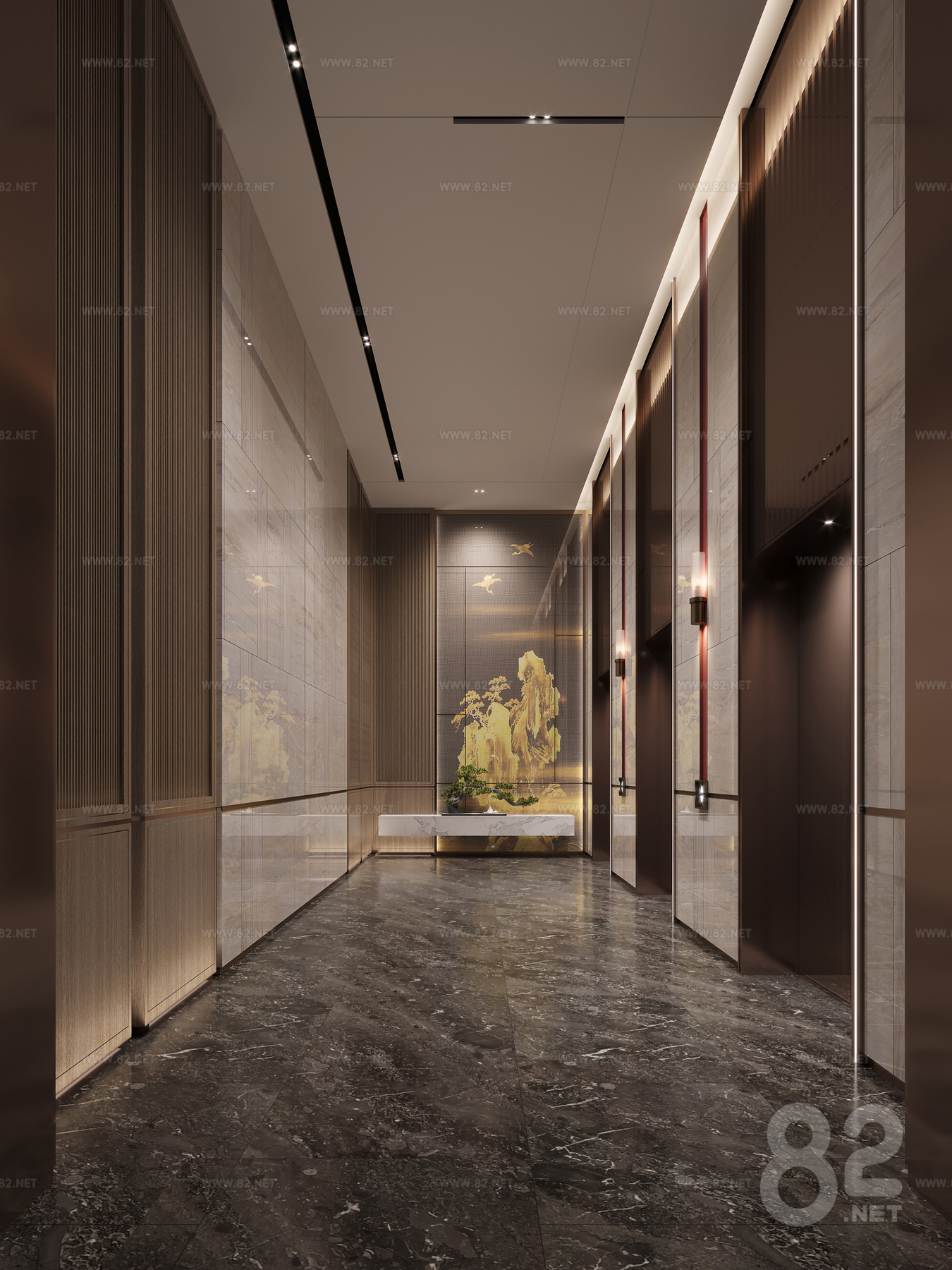 Hotel Guest Room Floor Elevator Hall download | 3Ds Max(.max) - 82Models