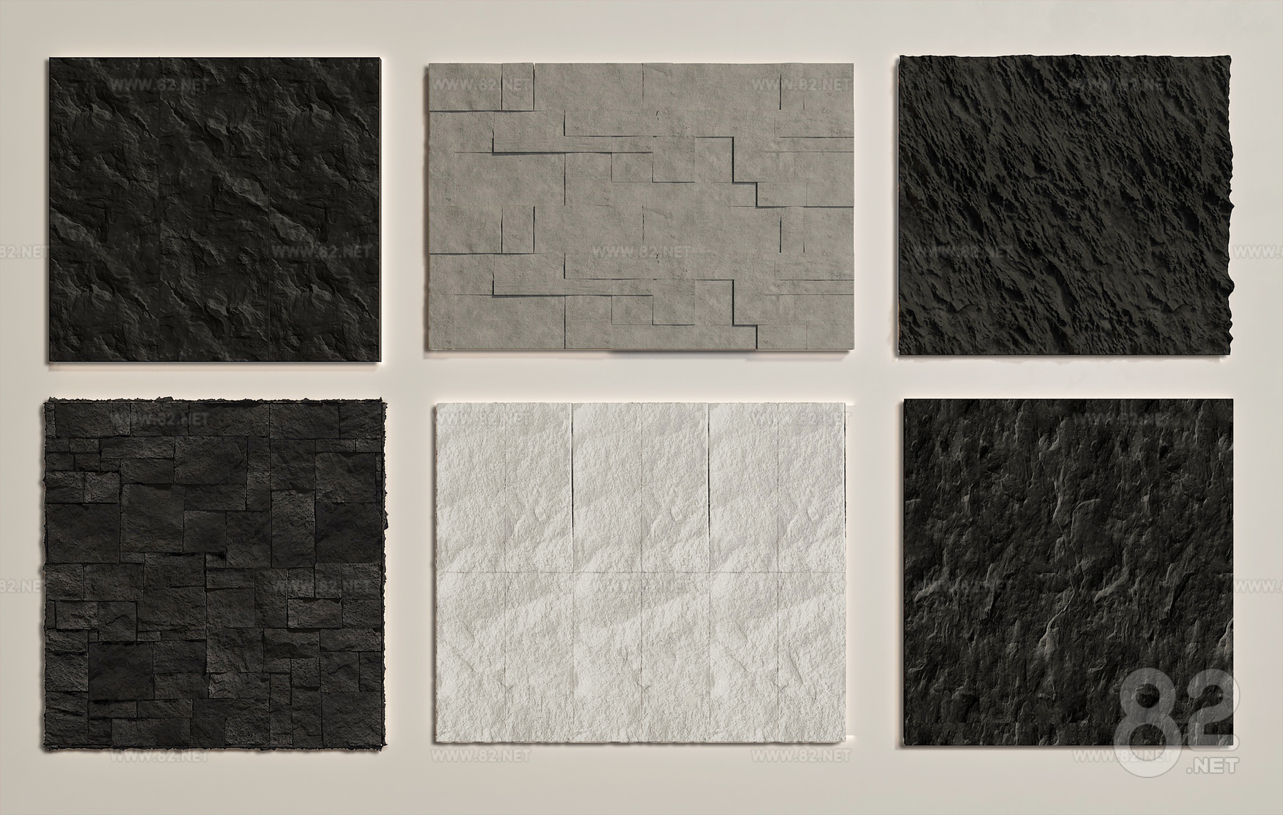 Stone stone Wall pu stone rubble download | SketchUp(.skp) - 82Models