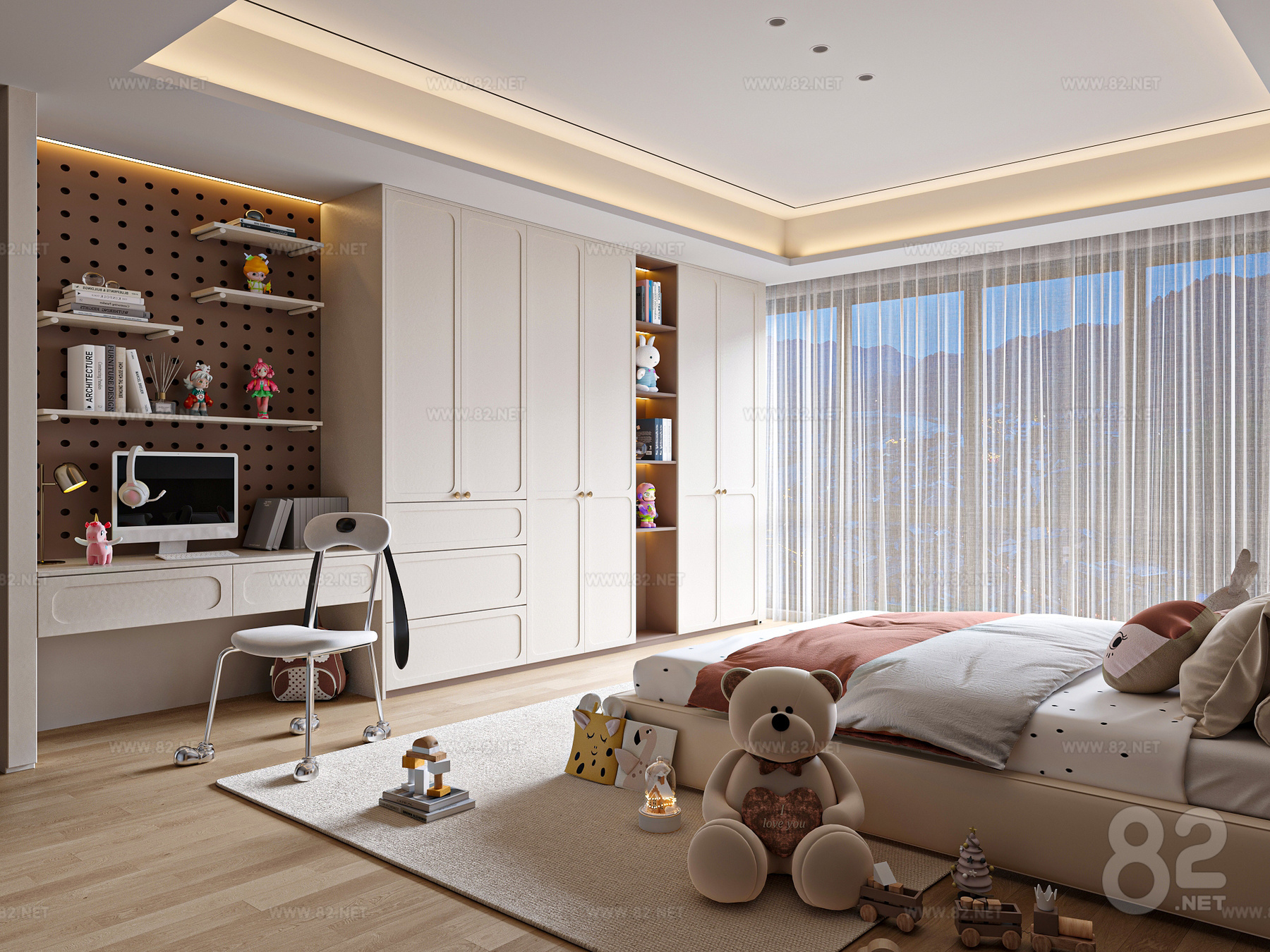 Modern Cream Style kids Bedroom Girls Room Kids Room download ...