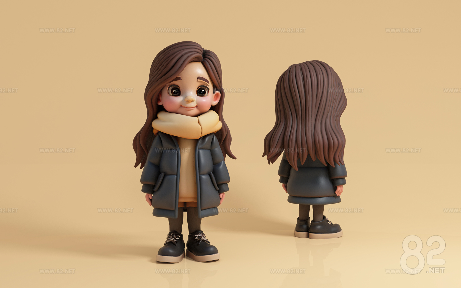 Cartoon Characters Women Girls Cartoon Characters Cartoon Style Hand-made Ornaments Doll ...