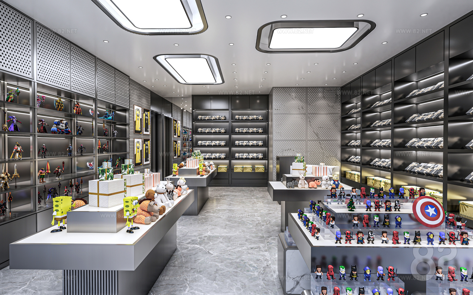 Modern Toy Store Art Toy Shop Hand-held Gift Shop download | SketchUp ...