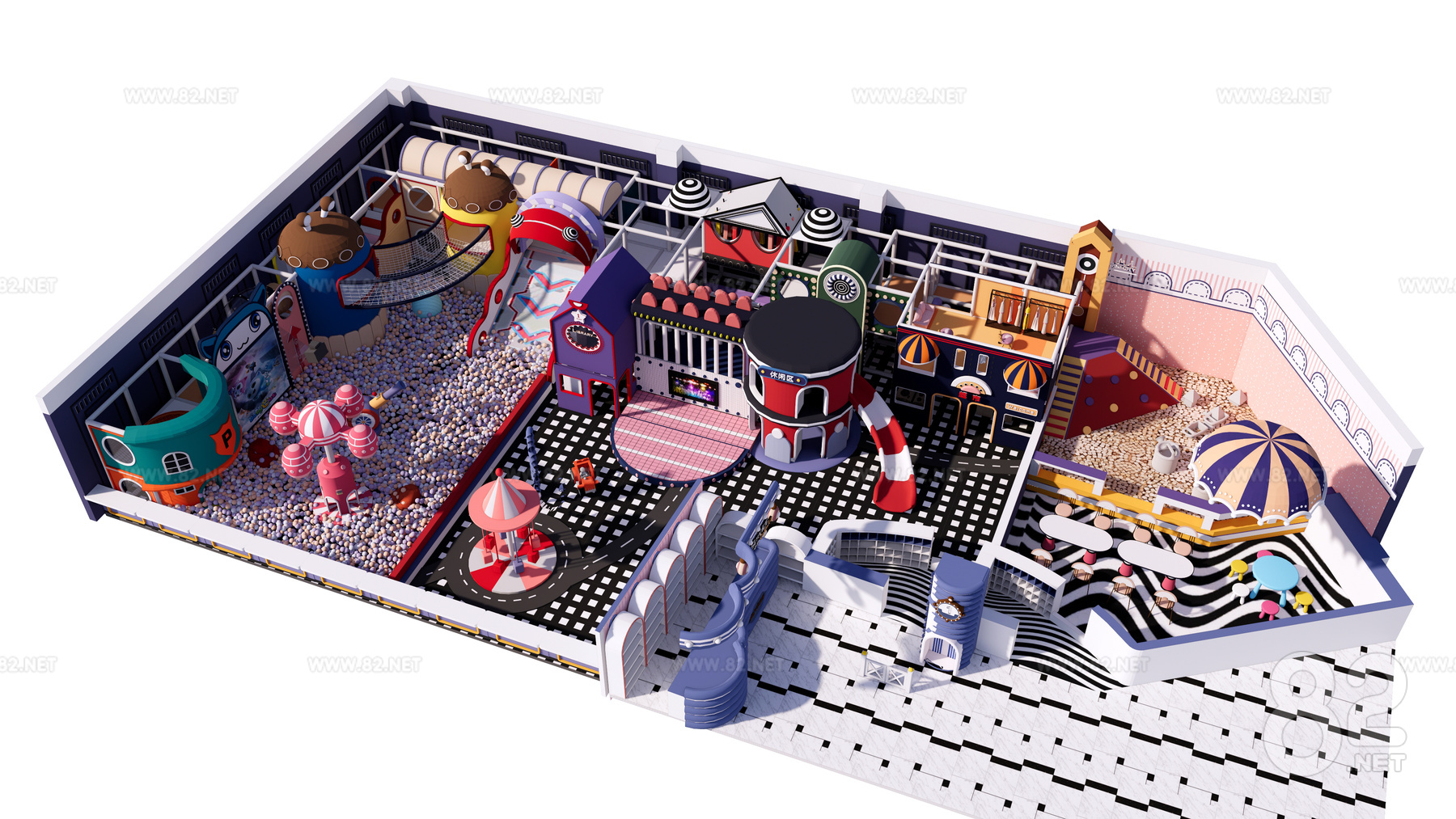 Children's Zone Trampoline Morandi Super Jumping Bed Naughty Castle ...