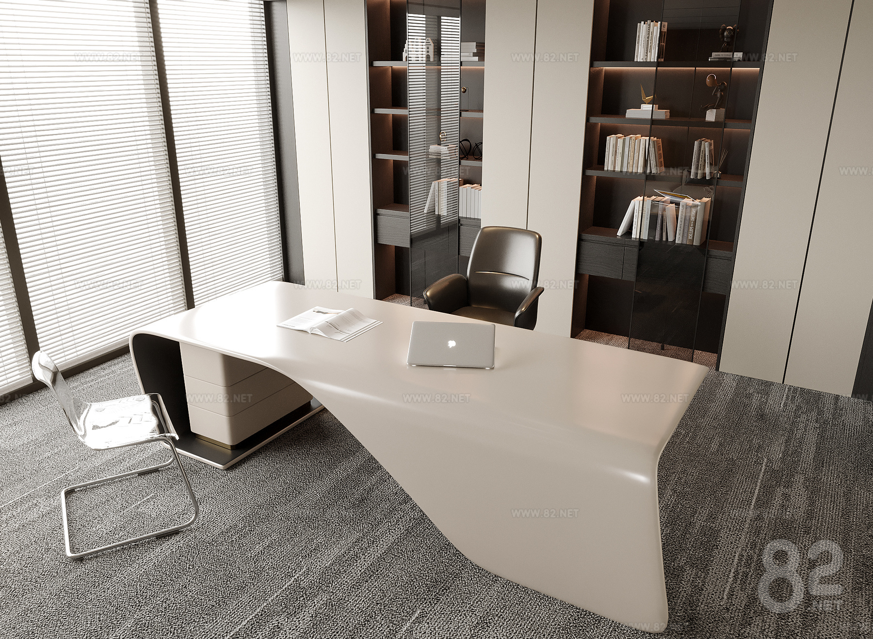 Modern Boss Office Desk and Chair Class Desk and Chair Office download ...