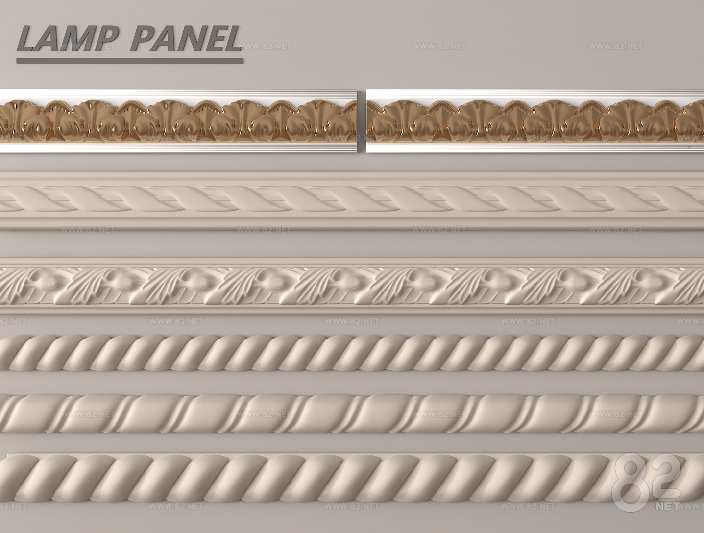 decorative line design relief line plaster line home decoration lamp ...