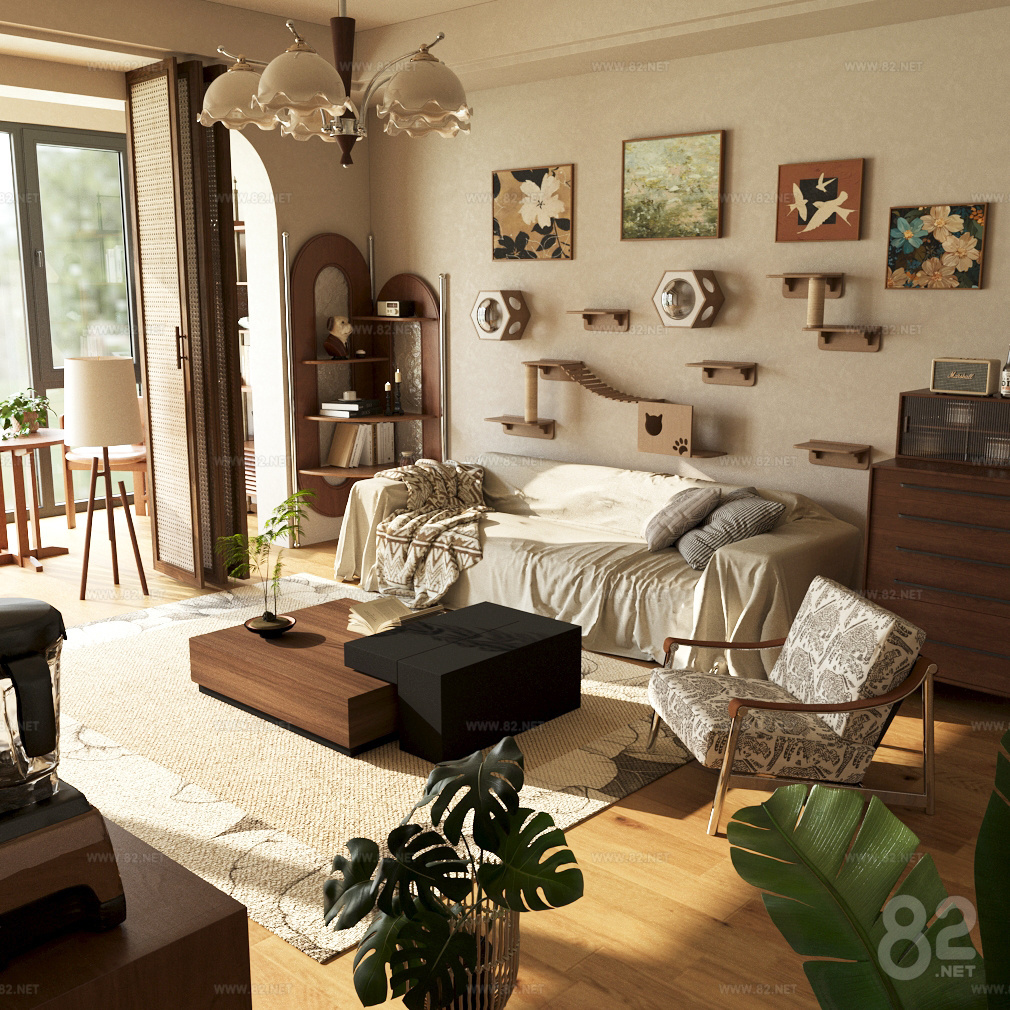 Middle Ancient Home Living Room Small Apartment Living Room Vintage ...