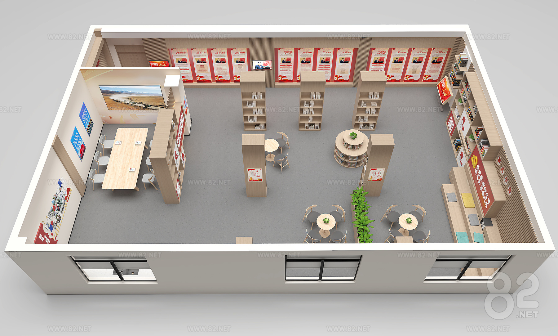Party Building Library Honor Room download Sketchup Model | SketchUp ...