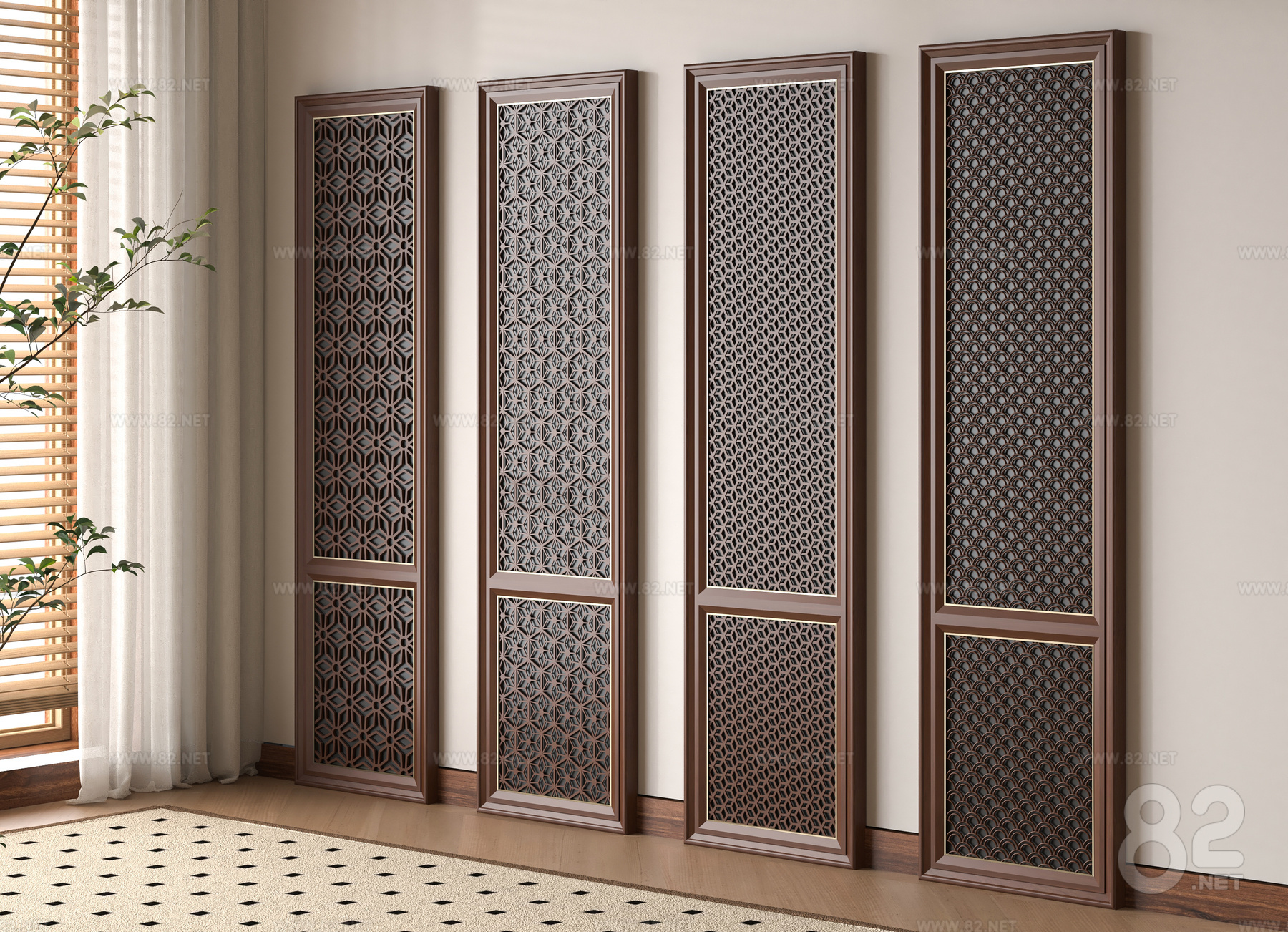 Neo-Chinese Style Panel download | 3Ds Max(.max) - 82Models