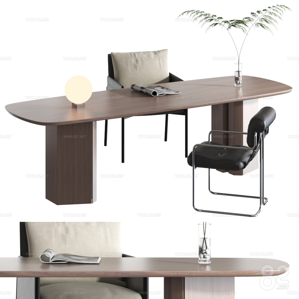 Large Board Table Modern Desk Office Desk Boss Table Work Desk download | 3Ds Max(.max) - 82Models