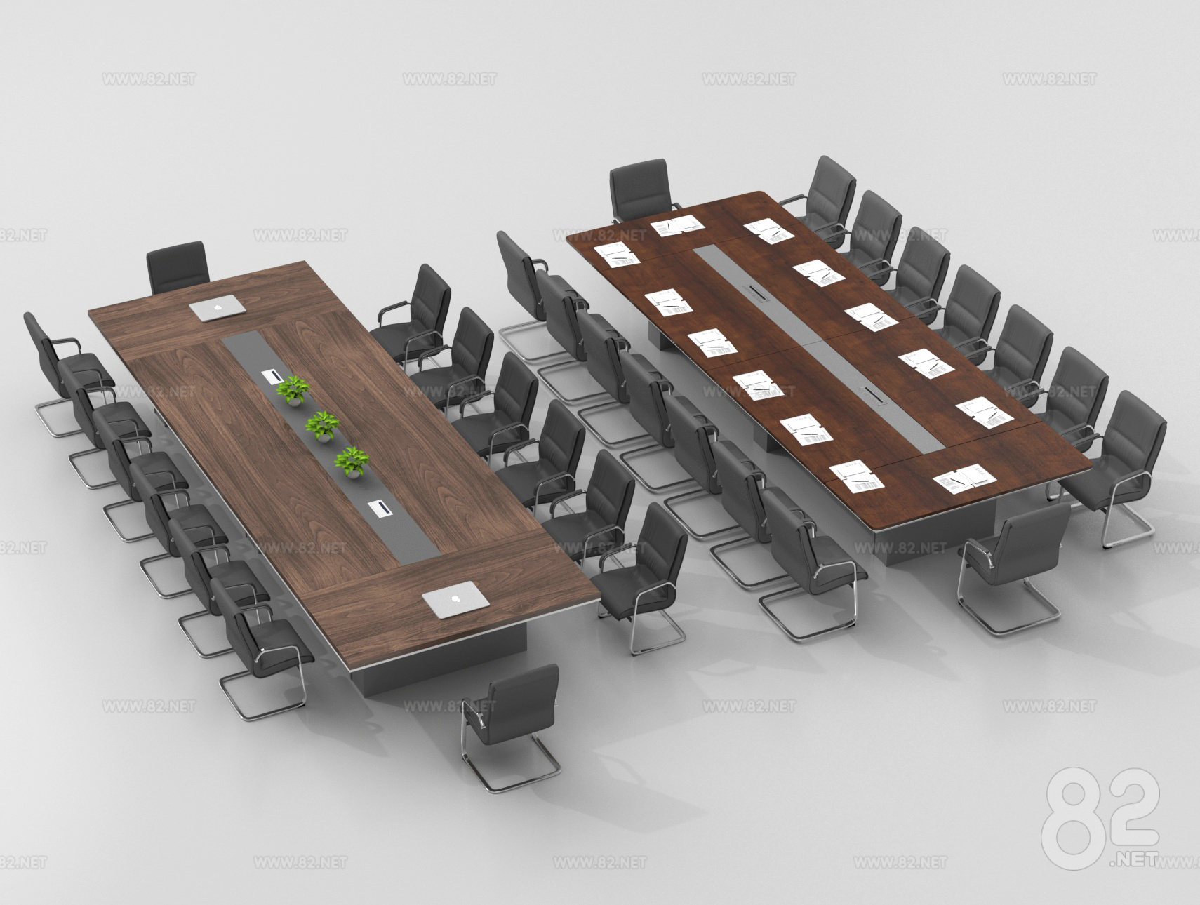 Conference table and chair download | SketchUp(.skp) - 82Models