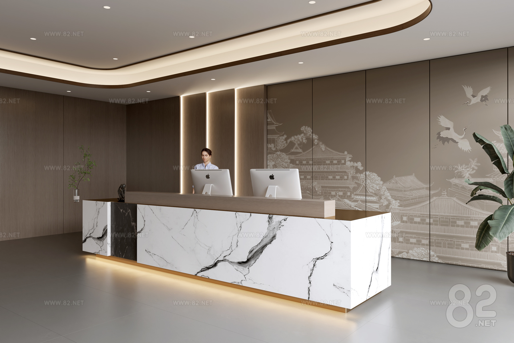 Modern Company Front Desk Reception Area Bar Desk Reception Desk ...