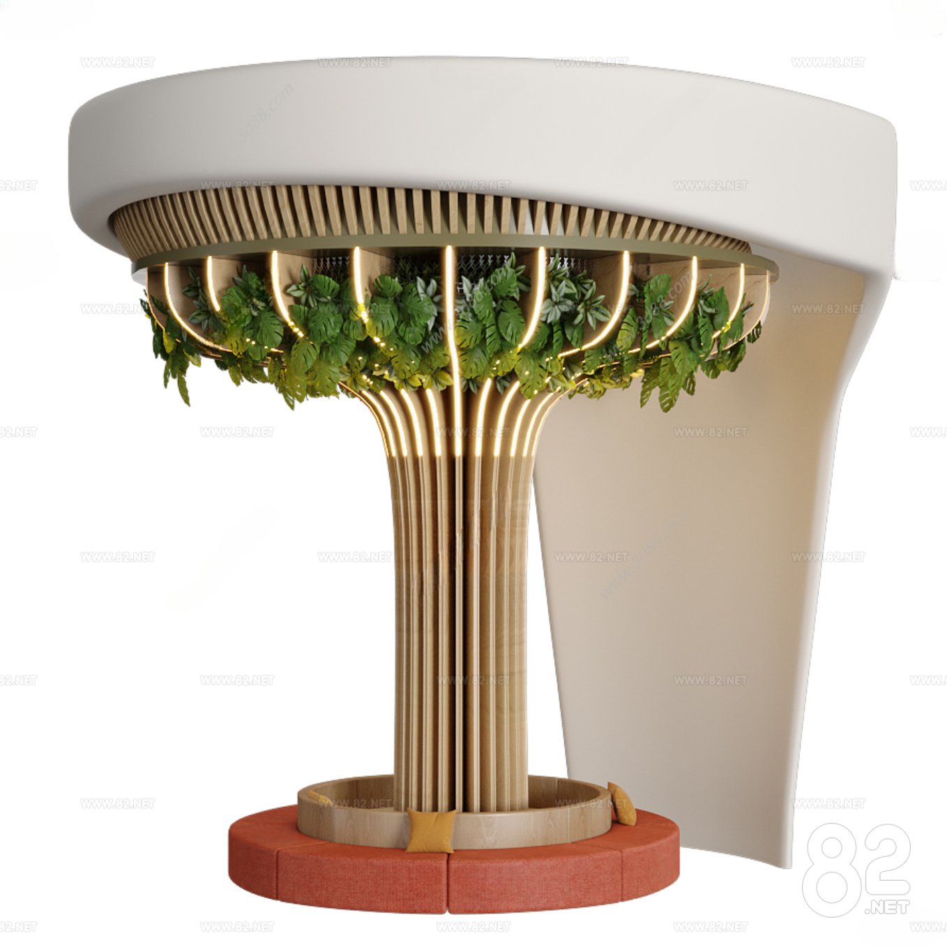 Column modeling column green plant column download | 3Ds Max(.max ...