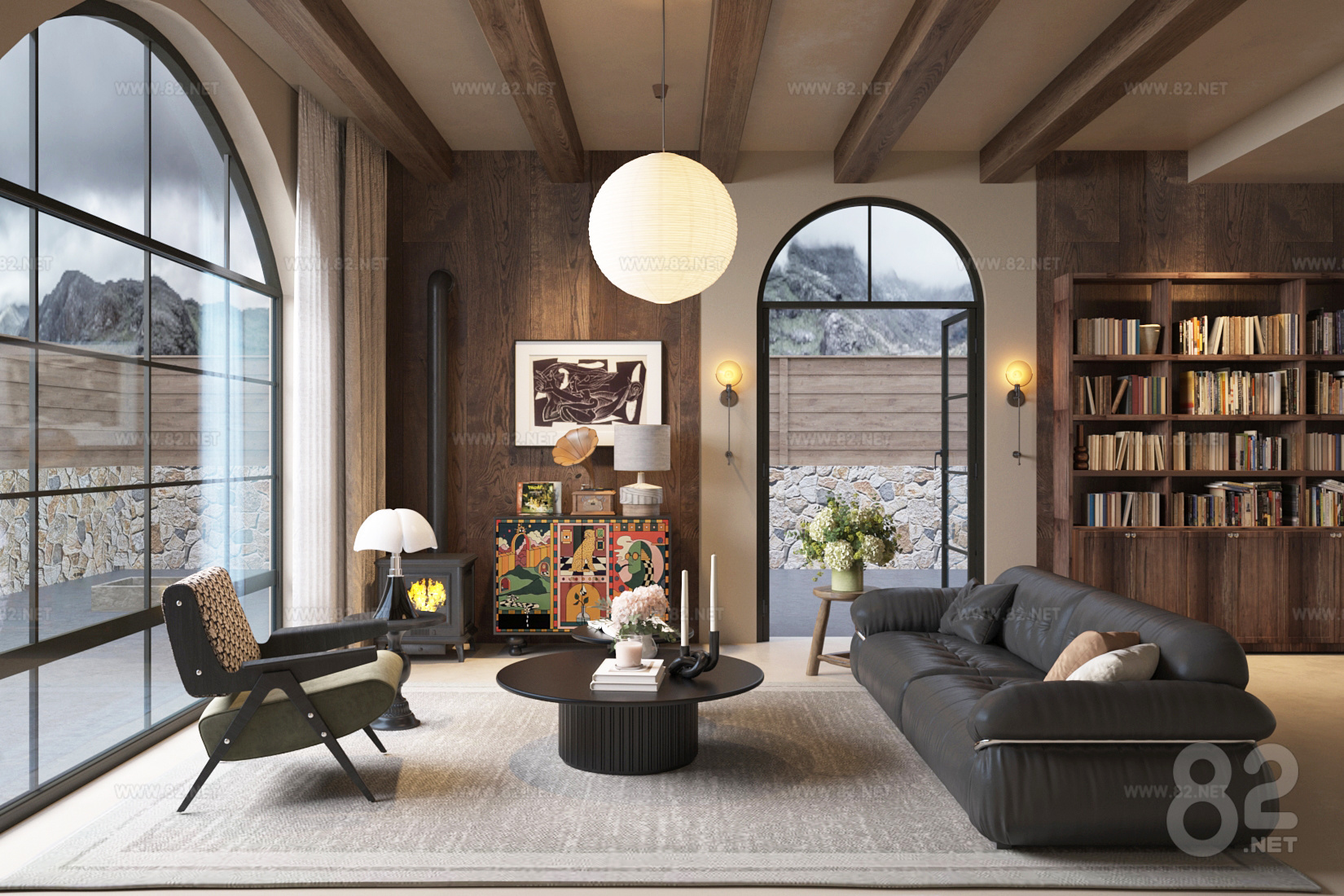 Middle Ancient Home Living Room Large Apartment Living Room Homestay ...