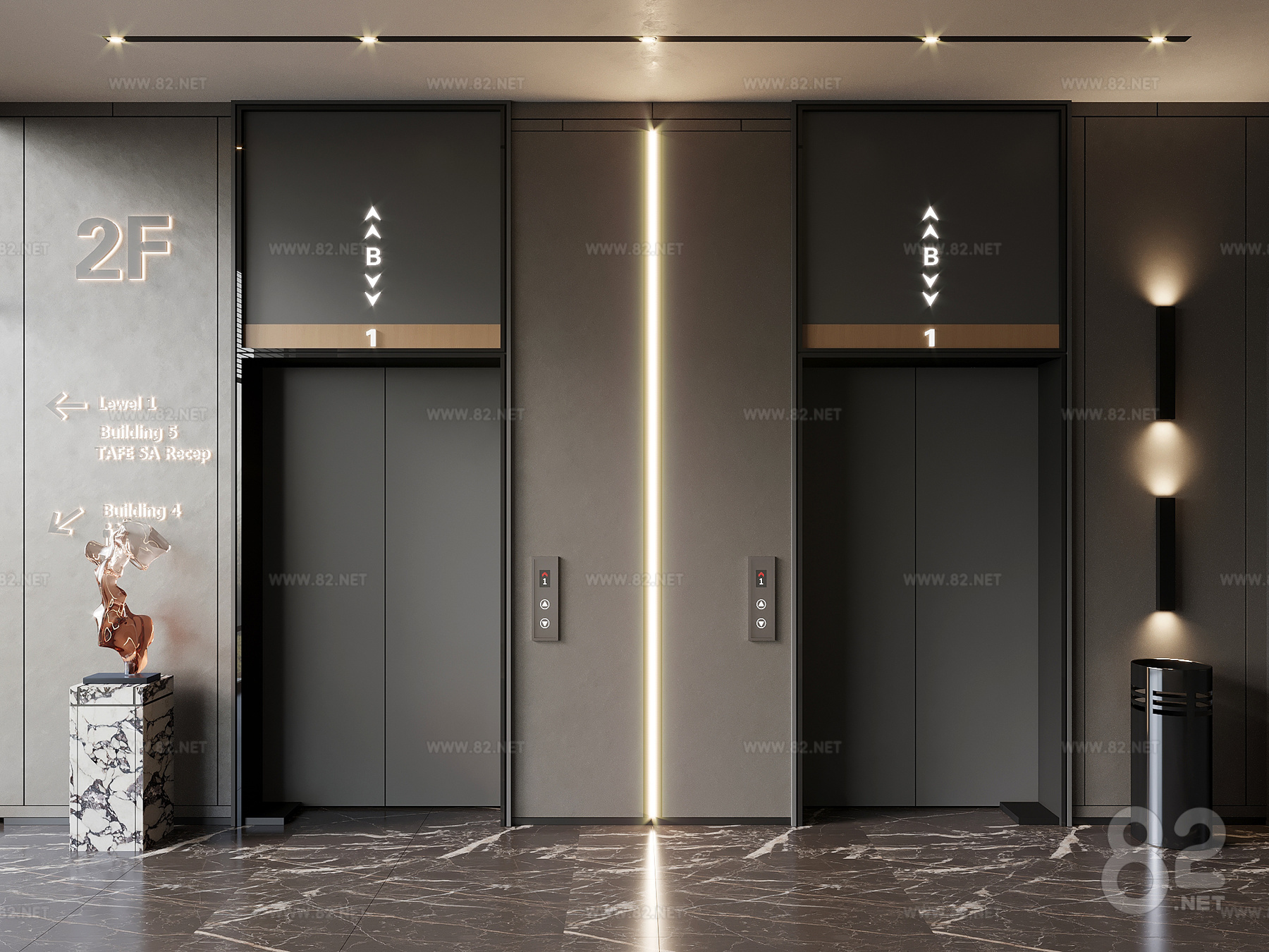 Elevator Hall Modern Elevator Elevator Hall Elevator Door download | 3Ds Max(.max) - 82Models