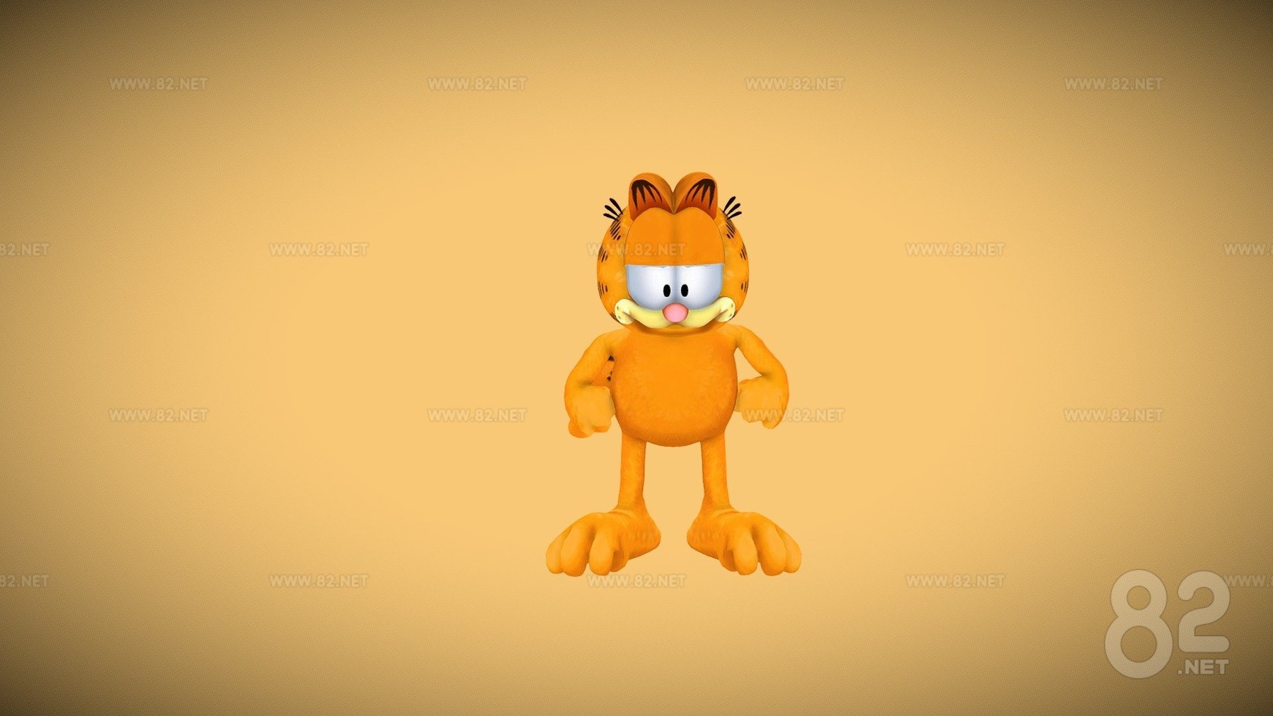 Low Polygon Garfield (full bone binding) download | 3Ds Max(.max ...