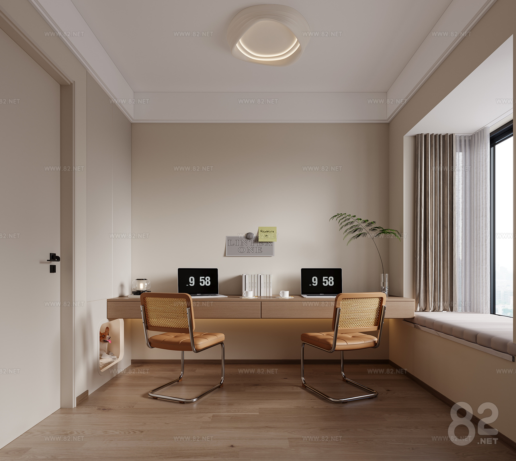 Modern minimalist study download | 3Ds Max(.max) - 82Models