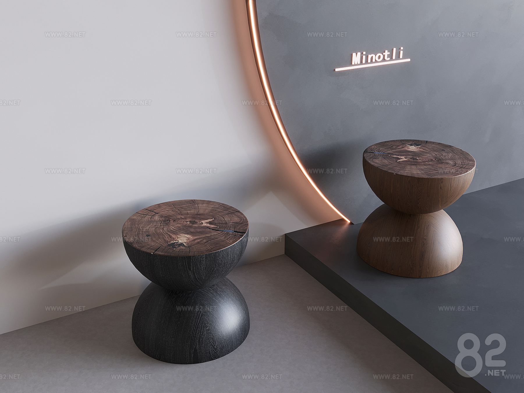 Nordic Shoe Changing Stool Original Wood Stool Silky Carbonized Black Wooden Pier Coffee Table ...