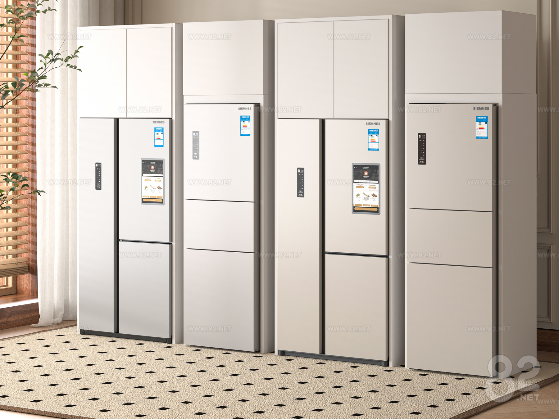 Modern Embedded Refrigerator Double Door Refrigerator Smart ...