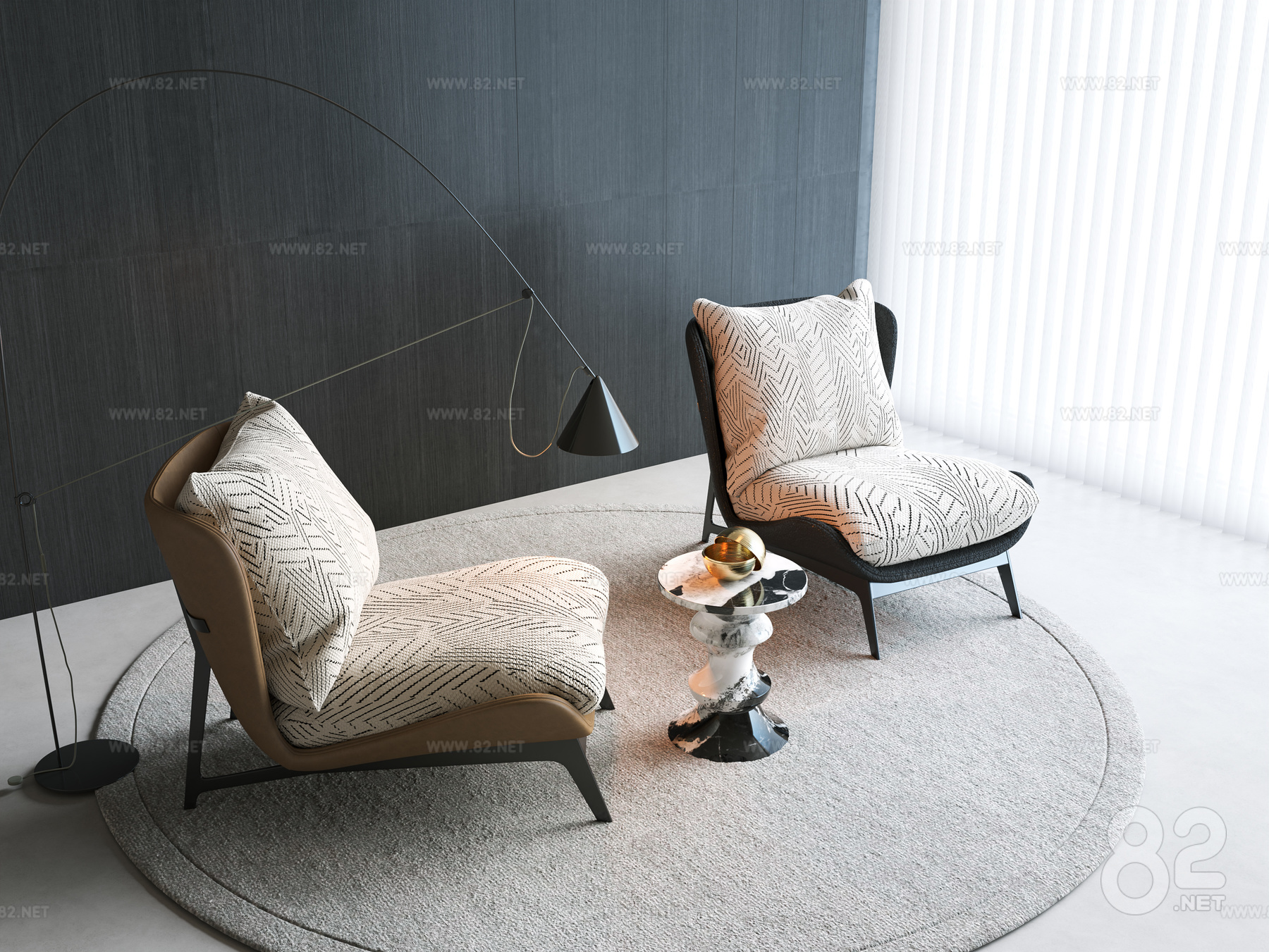 Italian Lounge Chair Combination Leisure Chair Single Sofa Casual Chair Chair minotti download ...