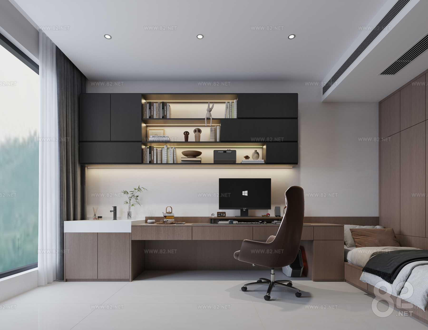 Bedroom Study download | 3Ds Max(.max) - 82Models