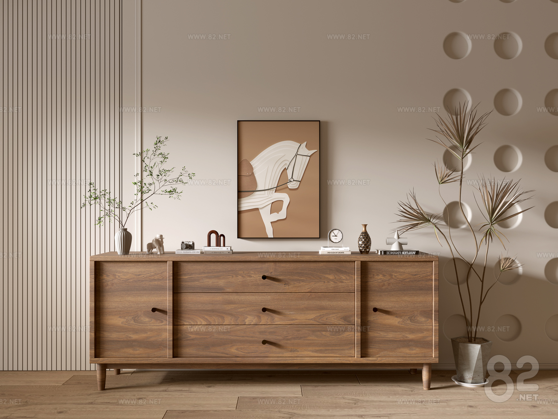 Modern Wood Grain Cabinet Instagram Style Simple Style Cabinet Whole Cabinet Sideboard Cabinet ...