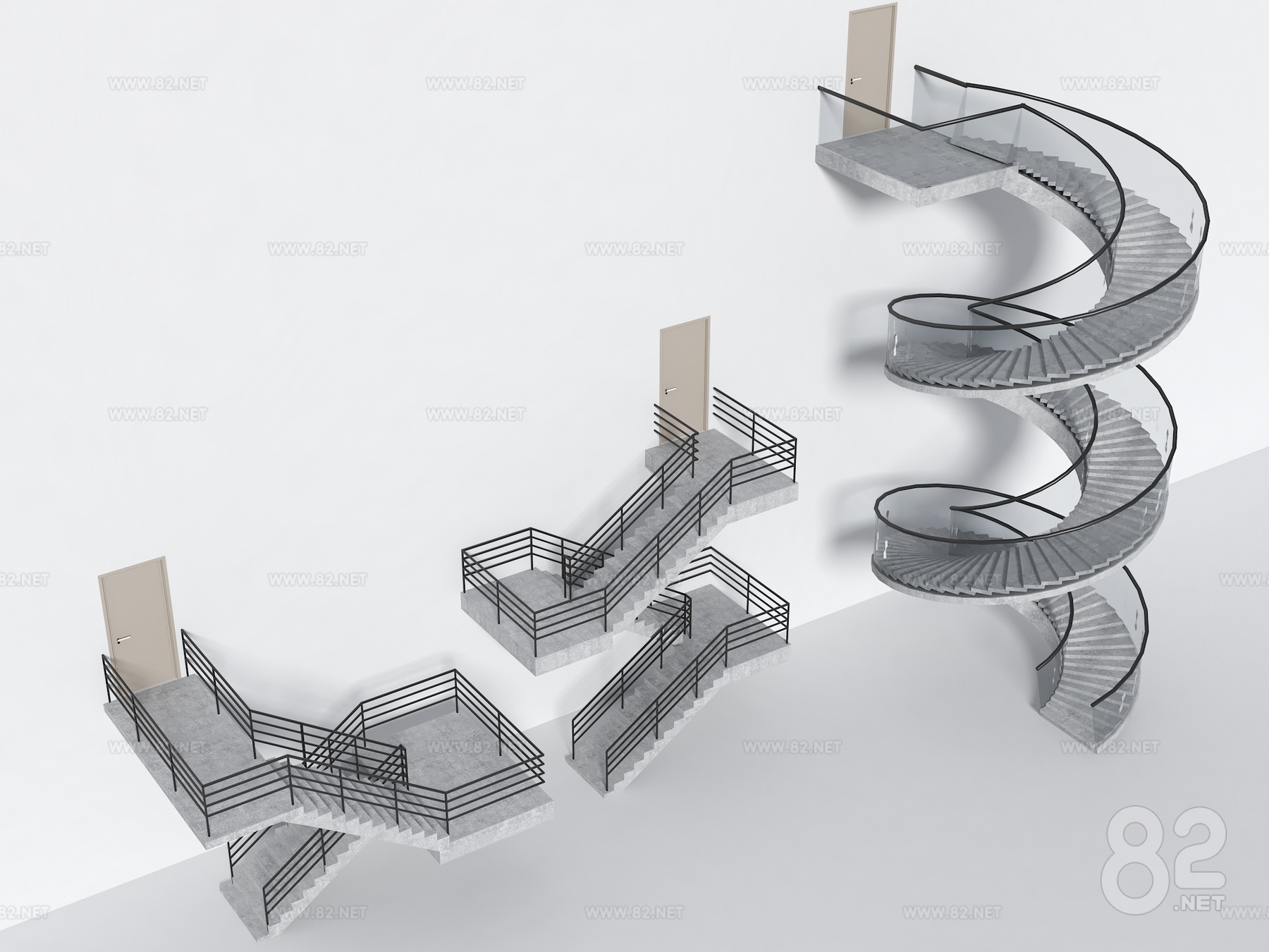 Modern Outdoor Stairs Steel Frame Stairs Outdoor Landscape Stairs ...