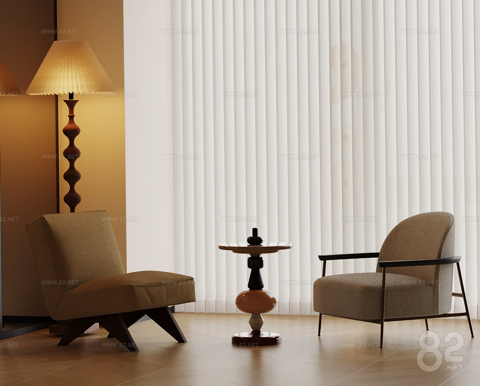 Mid-ancient style Lounge Chair side floor lamp download | 3Ds Max(.max) - 82Models