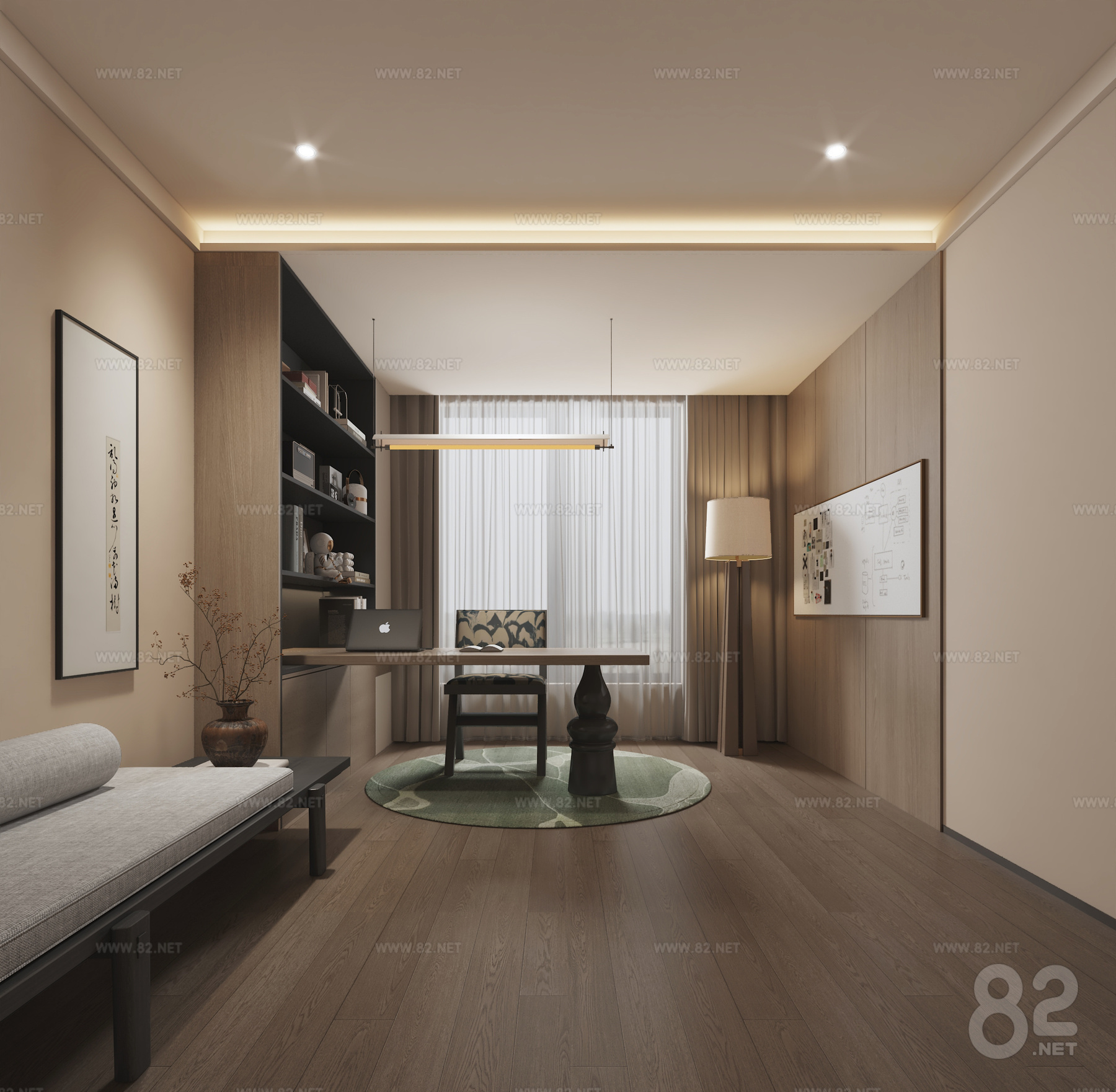 Modern study download | 3Ds Max(.max) - 82Models