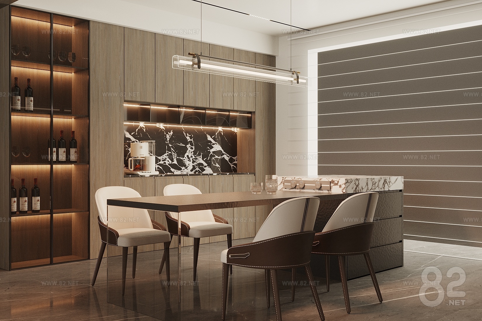 Modern Affordable Luxury Style Study Light Luxury Italian Study Open Study Living Room Study ...