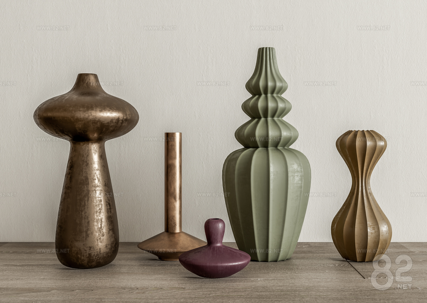 Vase Ornaments Combination download Sketchup Model | SketchUp(.skp ...
