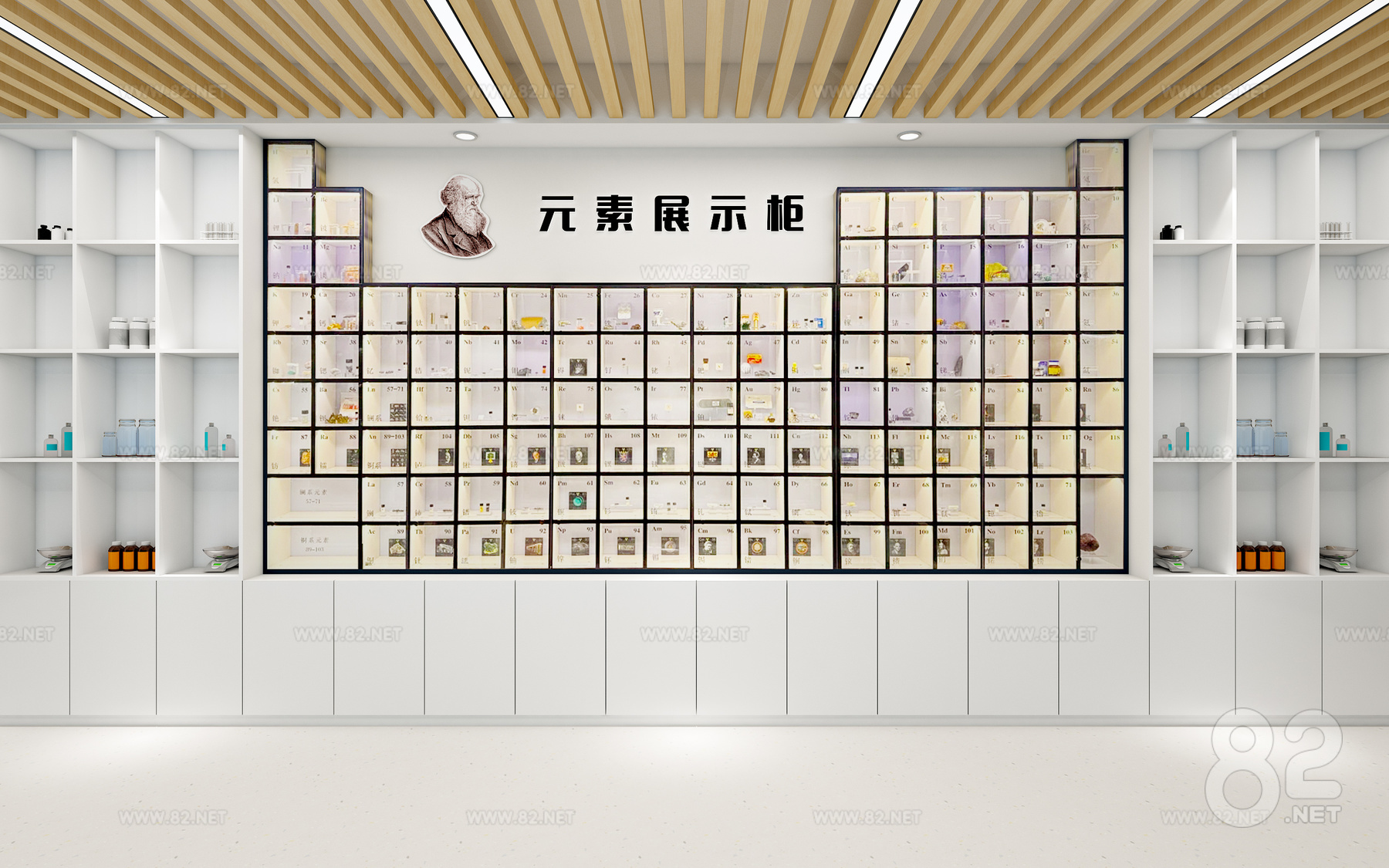 Chemical Laboratory Chemical Elements Display Cabinet Chemical ...