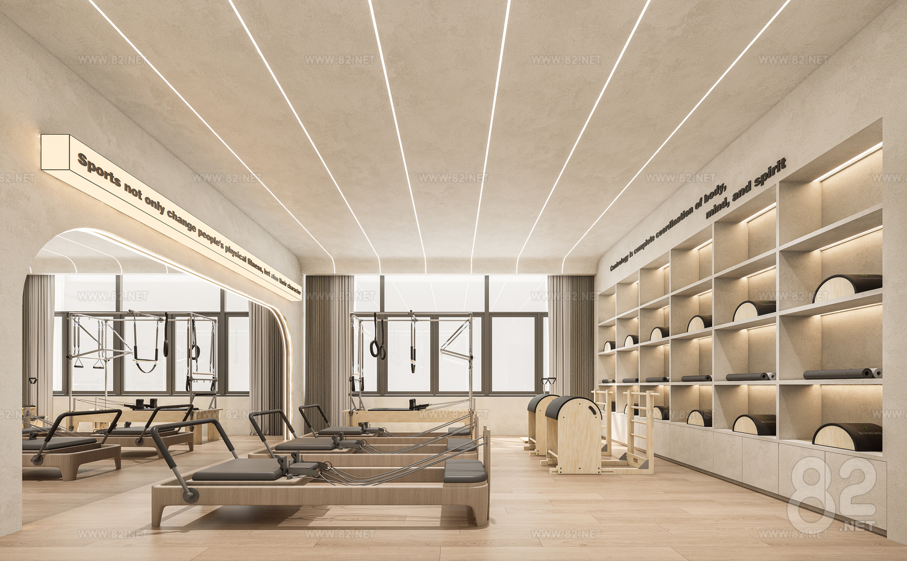 Yoga Studio Pilates Room Pilates Fitness Equipment Gym Pilates ...