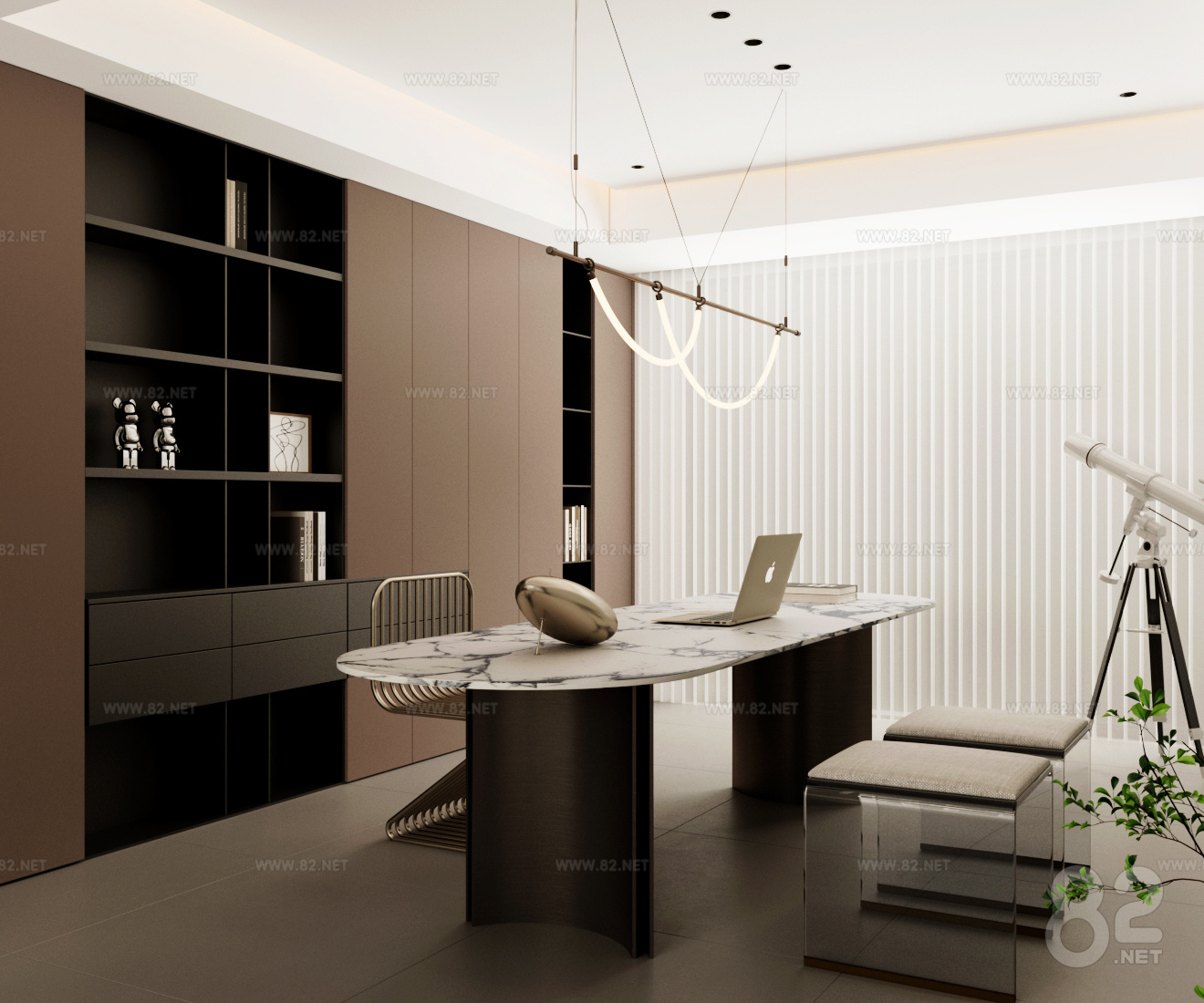 Modern Italian Study Open Study Desk and Chair Affordable Luxury Style ...