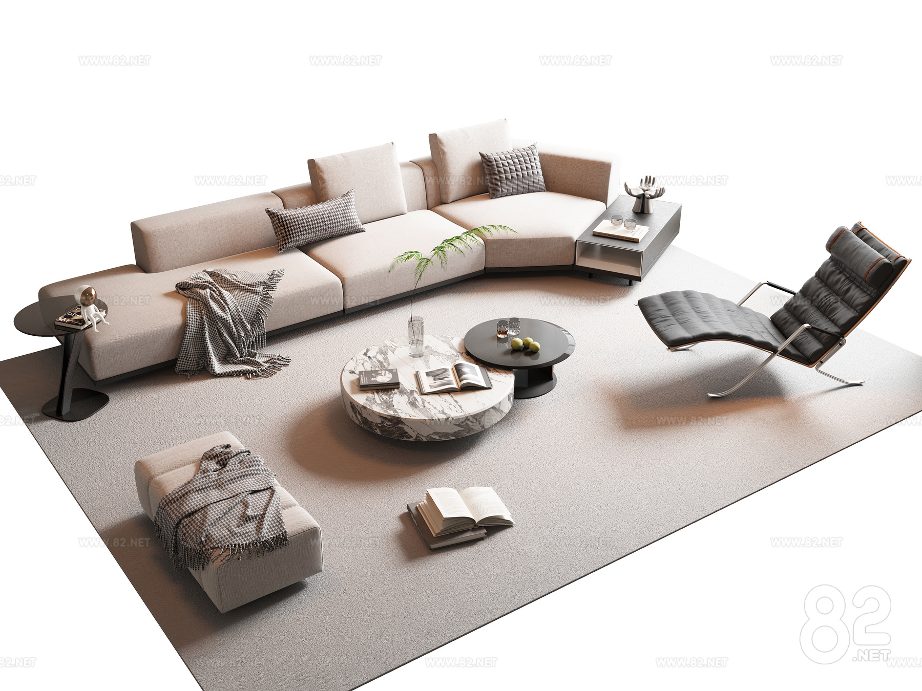 Modern sofa coffee table combination download | 3Ds Max(.max) - 82Models