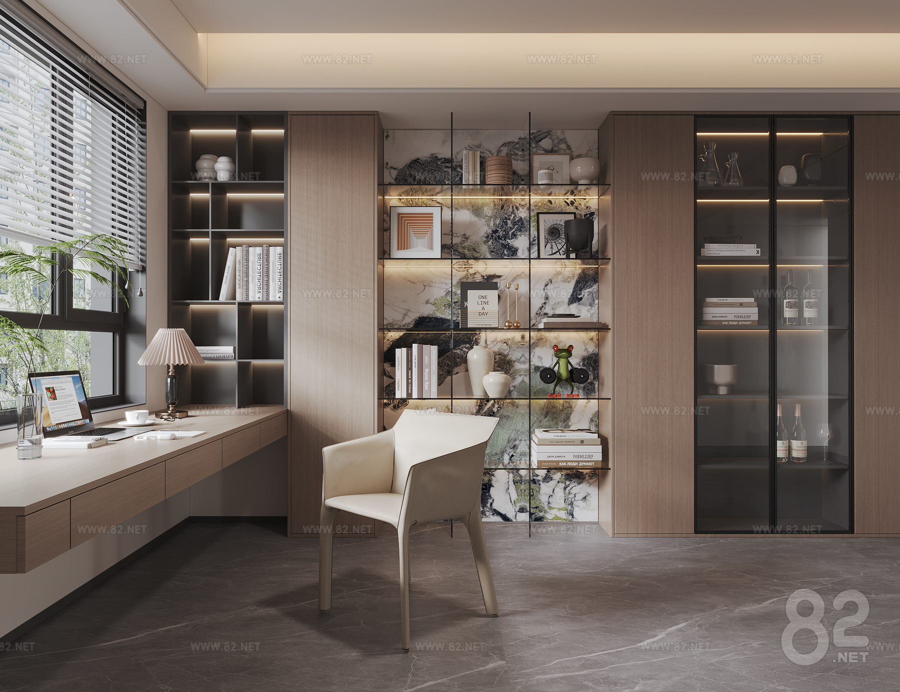 Modern Study Villa Study Affordable Luxury Style Study Children's Study Desk Chair Computer ...