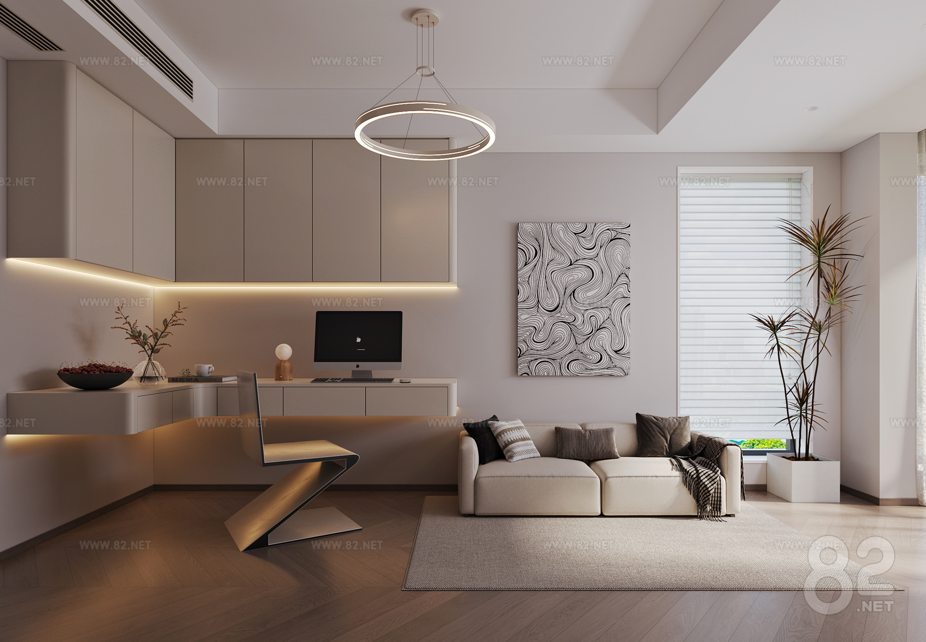 Modern study download | 3Ds Max(.max) - 82Models