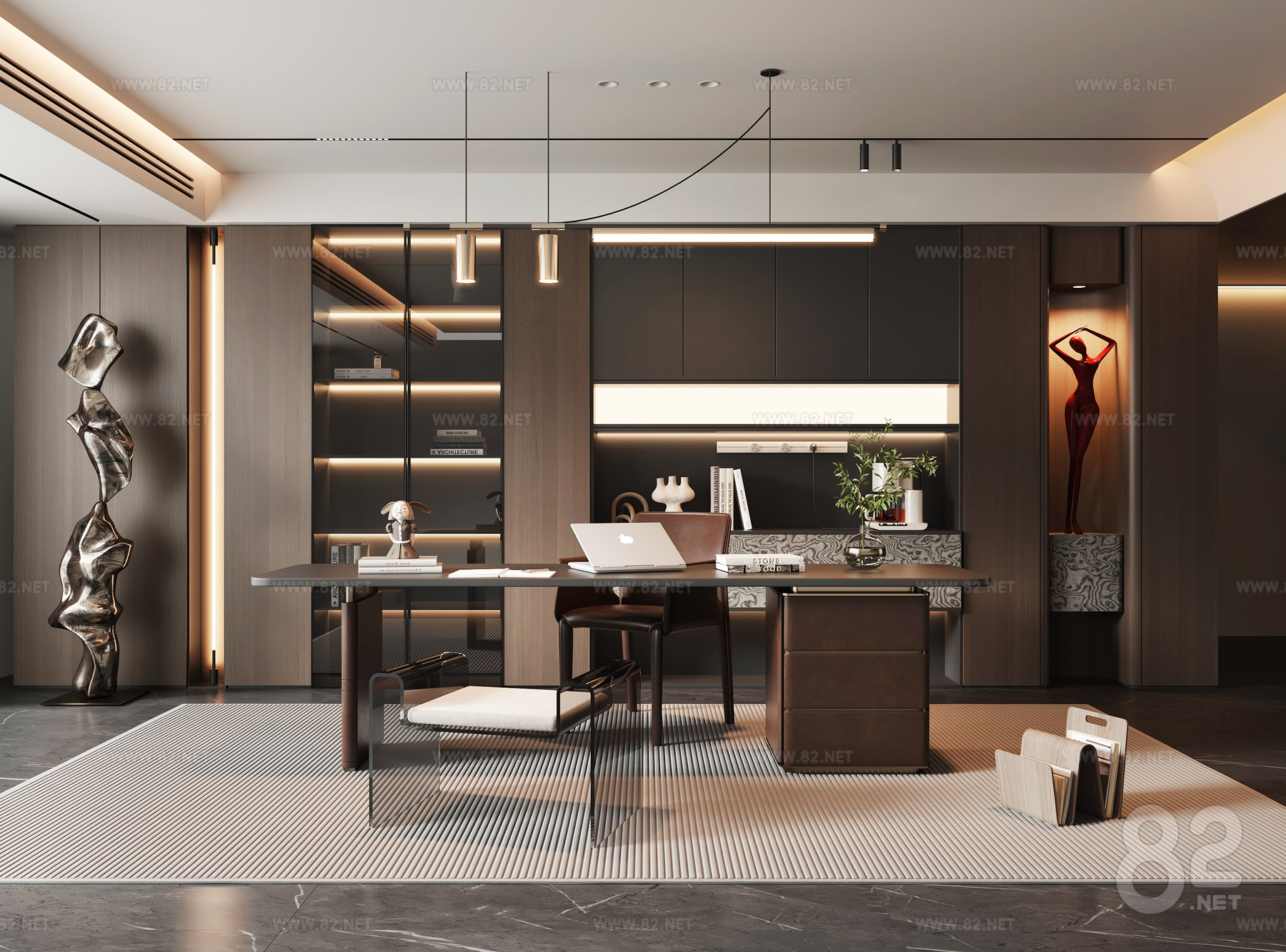 Modern study download | 3Ds Max(.max) - 82Models