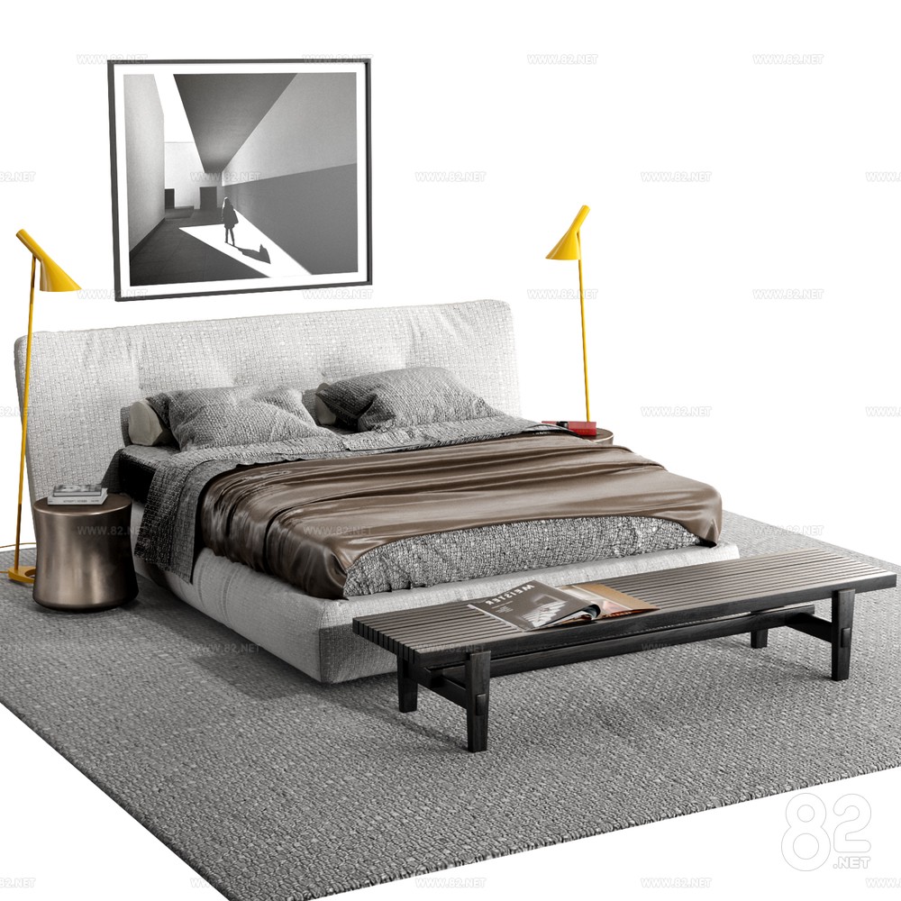 Double bed | 3Ds Max(.max) - 82Models