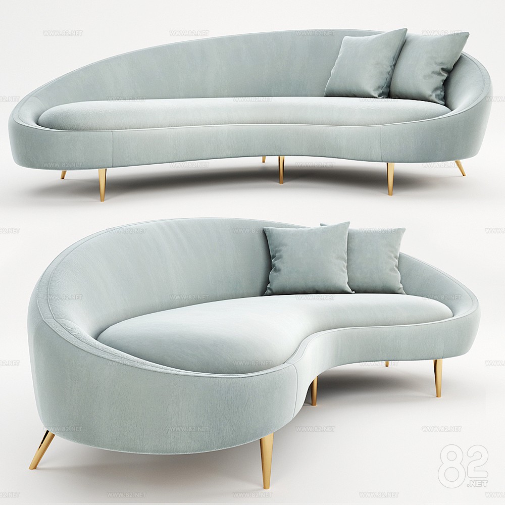 Multiplayer Sofa Curved Sofa Free | 3Ds Max(.max) - 82Models