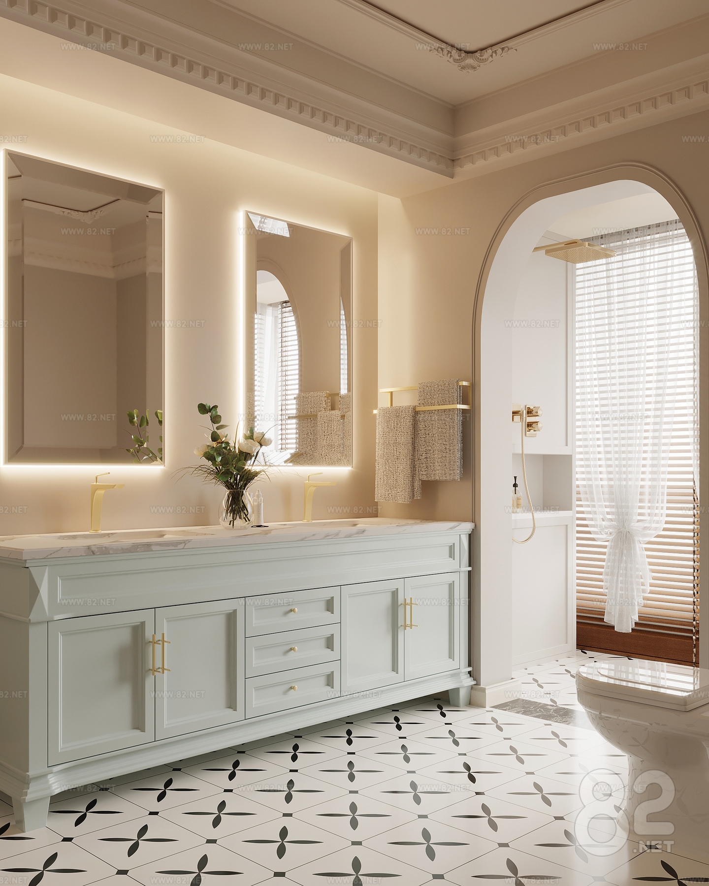 French Toilet Bathroom Cabinet Toilet download Sketchup Model ...