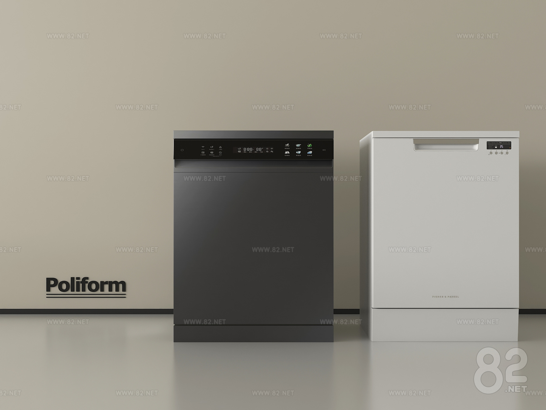 Modern Dishwasher Smart Dishwasher download | SketchUp(.skp) - 82Models