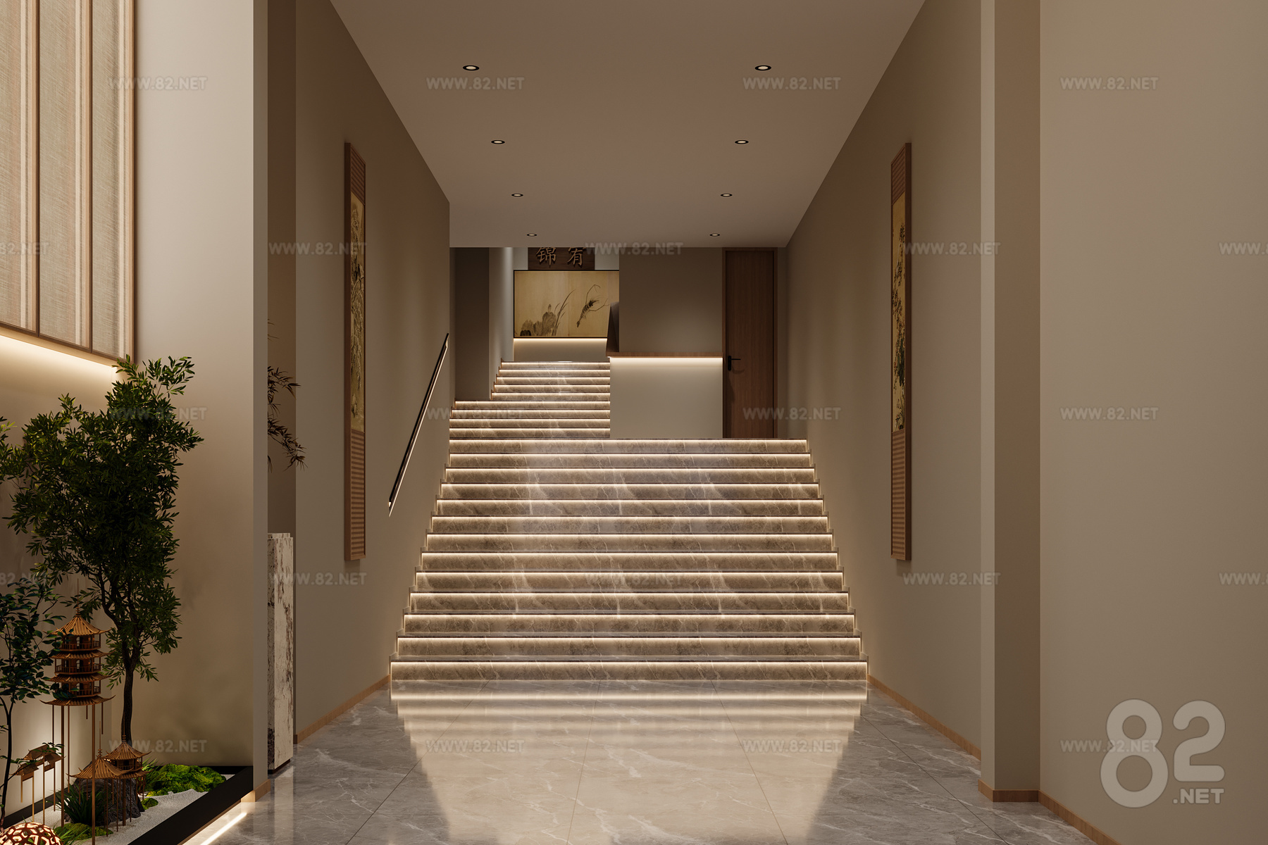 Log Style Corridor download | 3Ds Max(.max) - 82Models