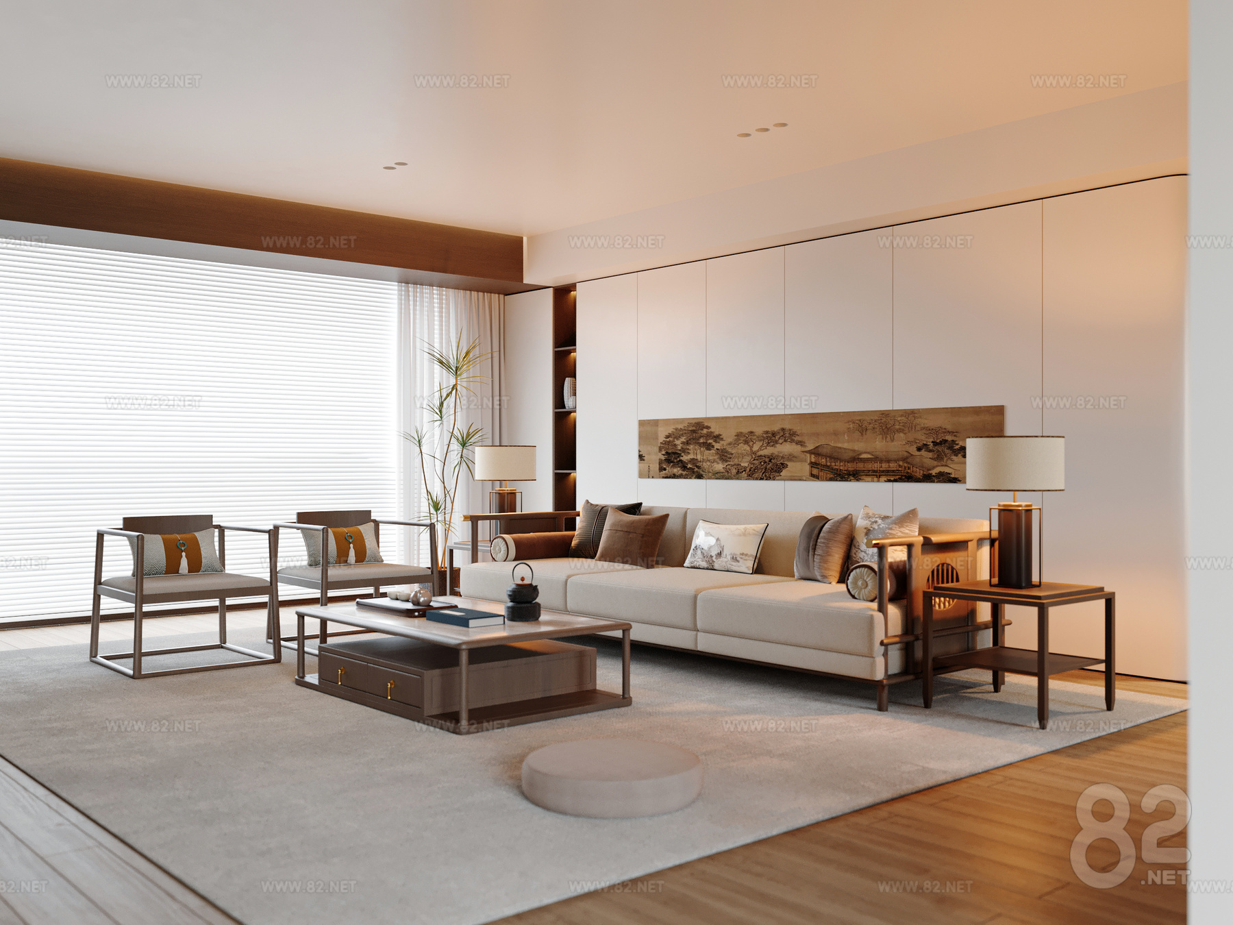 New Chinese Song Style Living Room download | 3Ds Max(.max) - 82Models