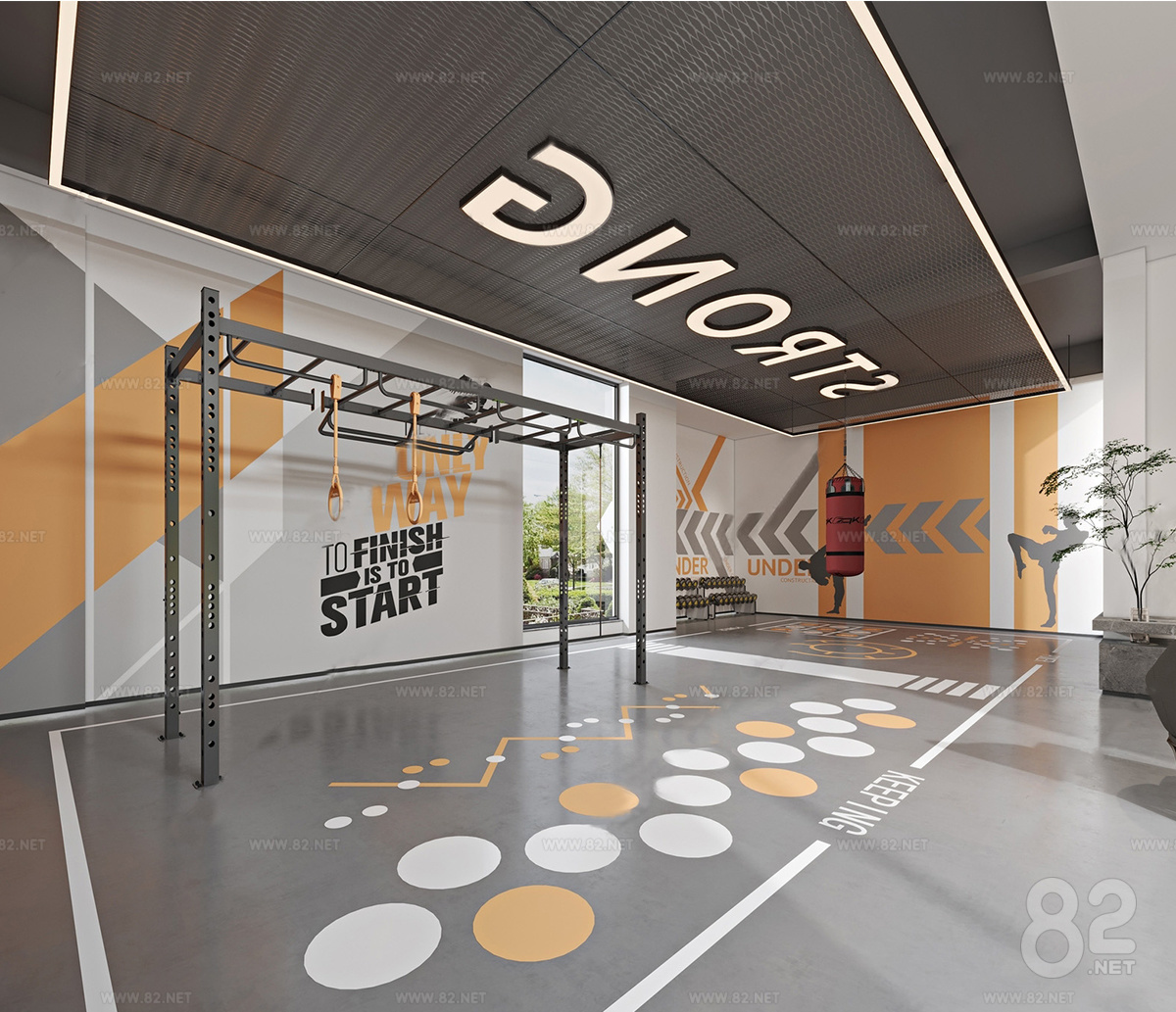 Modern Gym download | SketchUp(.skp) - 82Models
